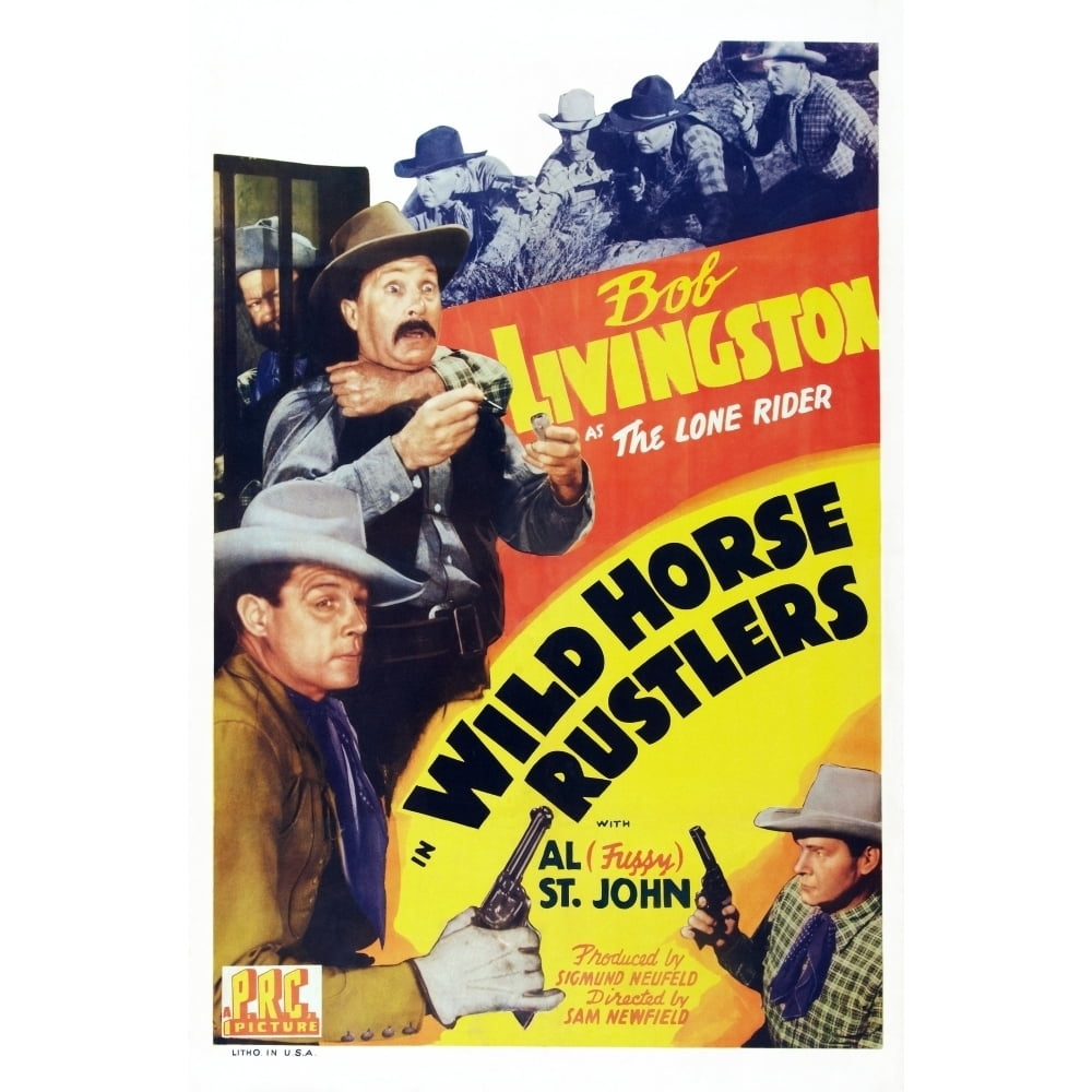 Wild Horse Rustlers Movie Poster Masterprint - Walmart.com