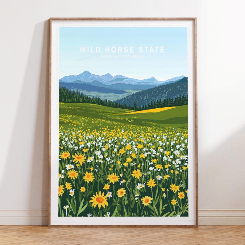 Wild Horse State Recreation Wall Art Nevada Print Wild Horse State ...