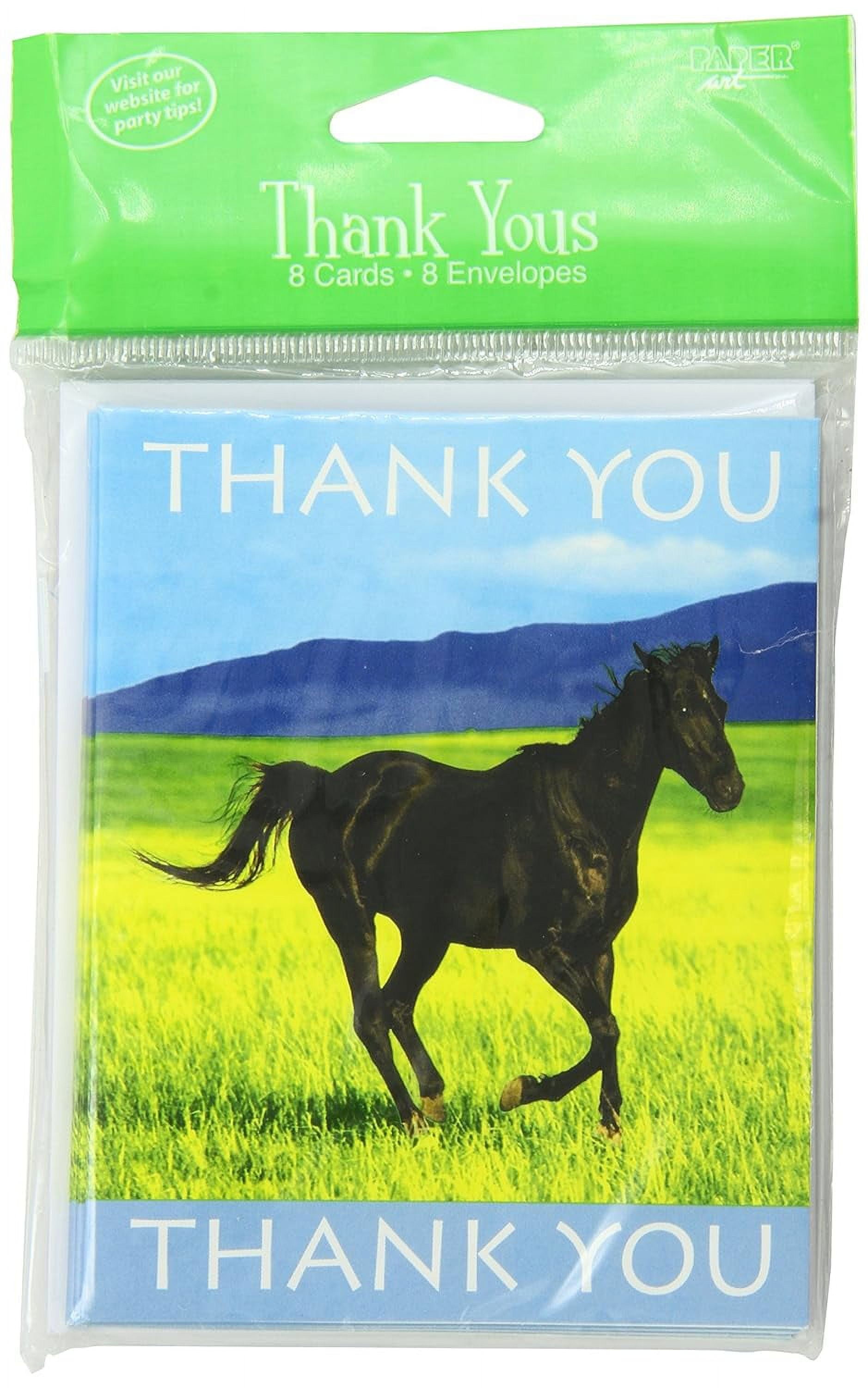 Wild Horses 8 Count Thank You Cards - Walmart.com