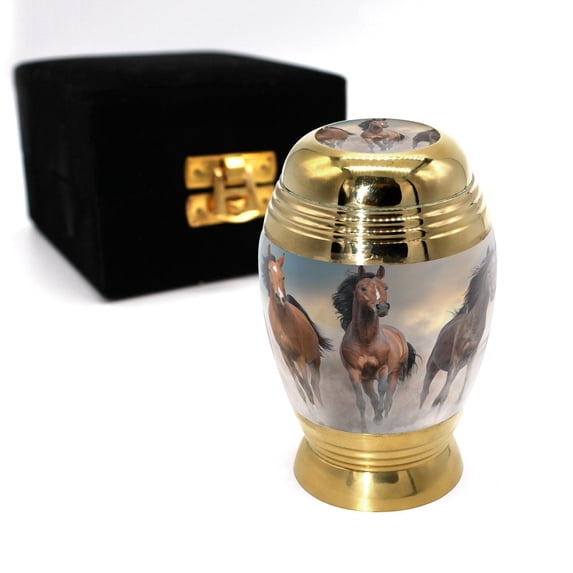 Wild Horses Handcrafted Cremation Urns for Adult Human Ashes, Durable ...