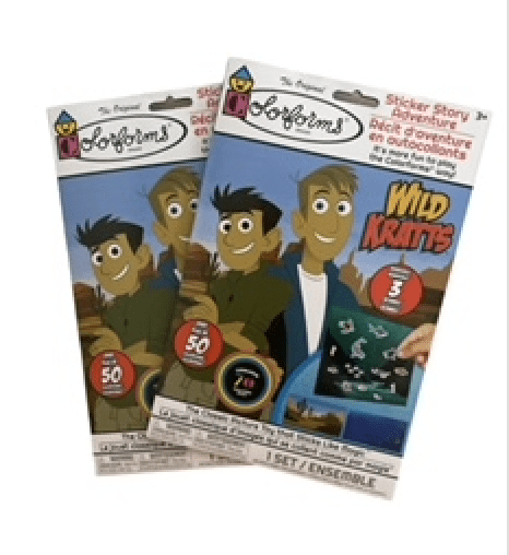 Wild Kratts Kids Merchandise - 2022 Colorforms Sticker Set with Double ...
