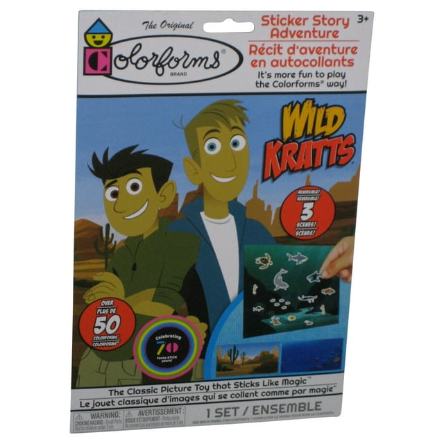 Wild Kratts Kids Merchandise - 2022 Colorforms Sticker Set with Double ...