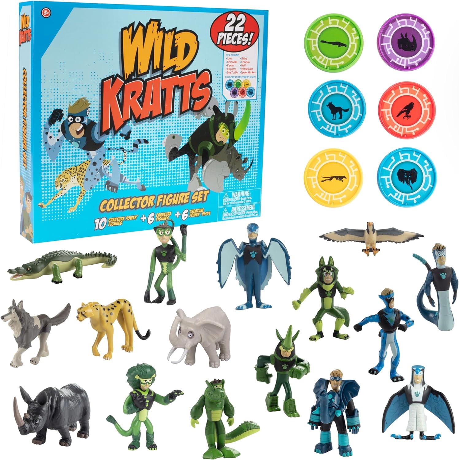 Wild Kratts 22-Pack Action Figure Set - Officially Licensed, Includes 3 ...