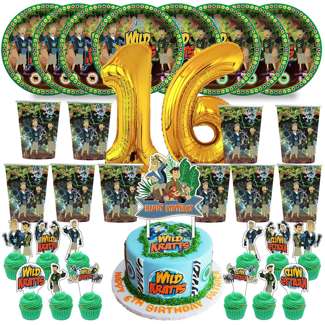 Wild Kratts Birthday 16th Cups Party Supplies Plates Fans Decorations ...