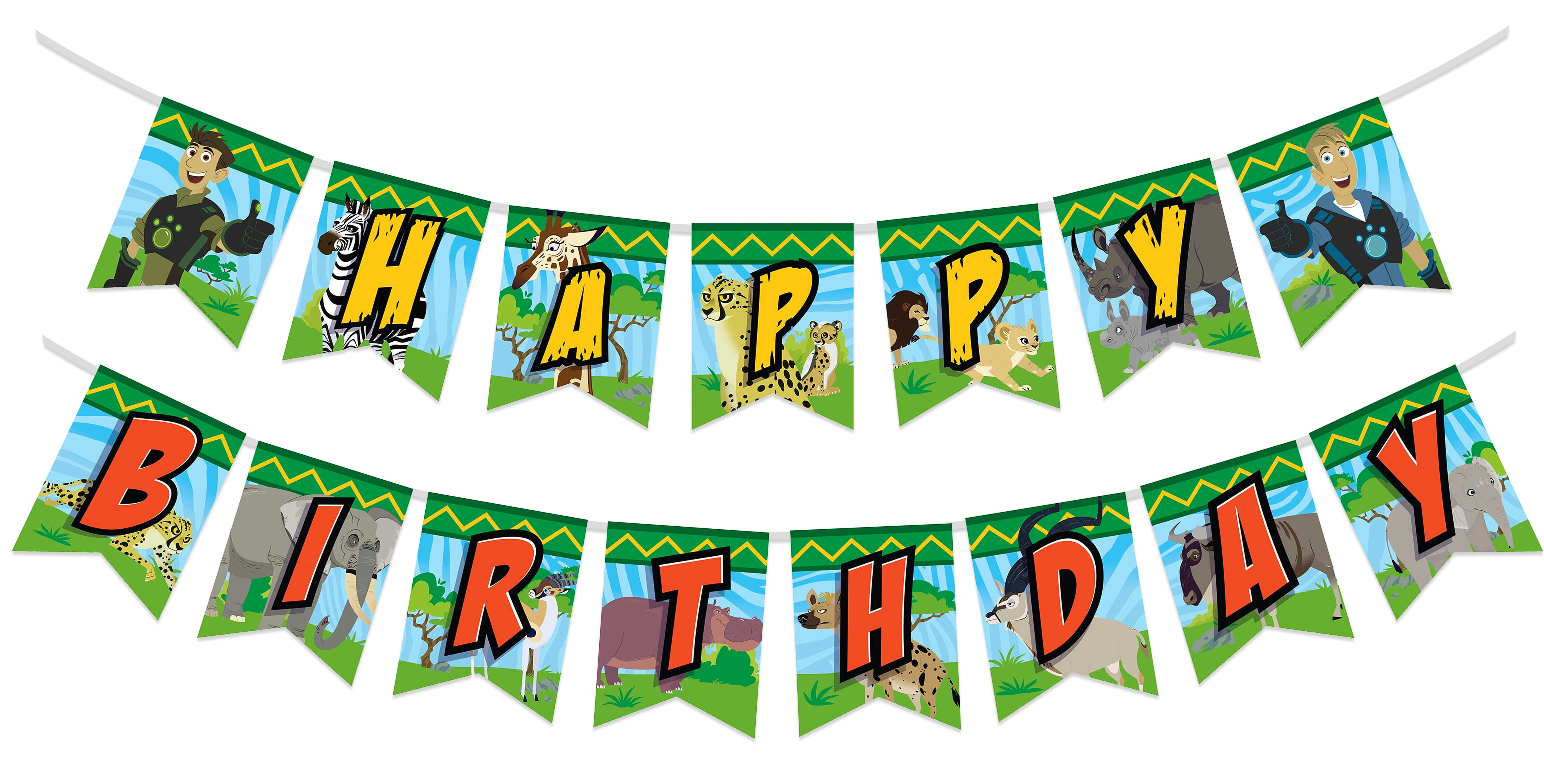 Wild Kratts Birthday Banner - Wild Kratts Party Supplies - Walmart.com