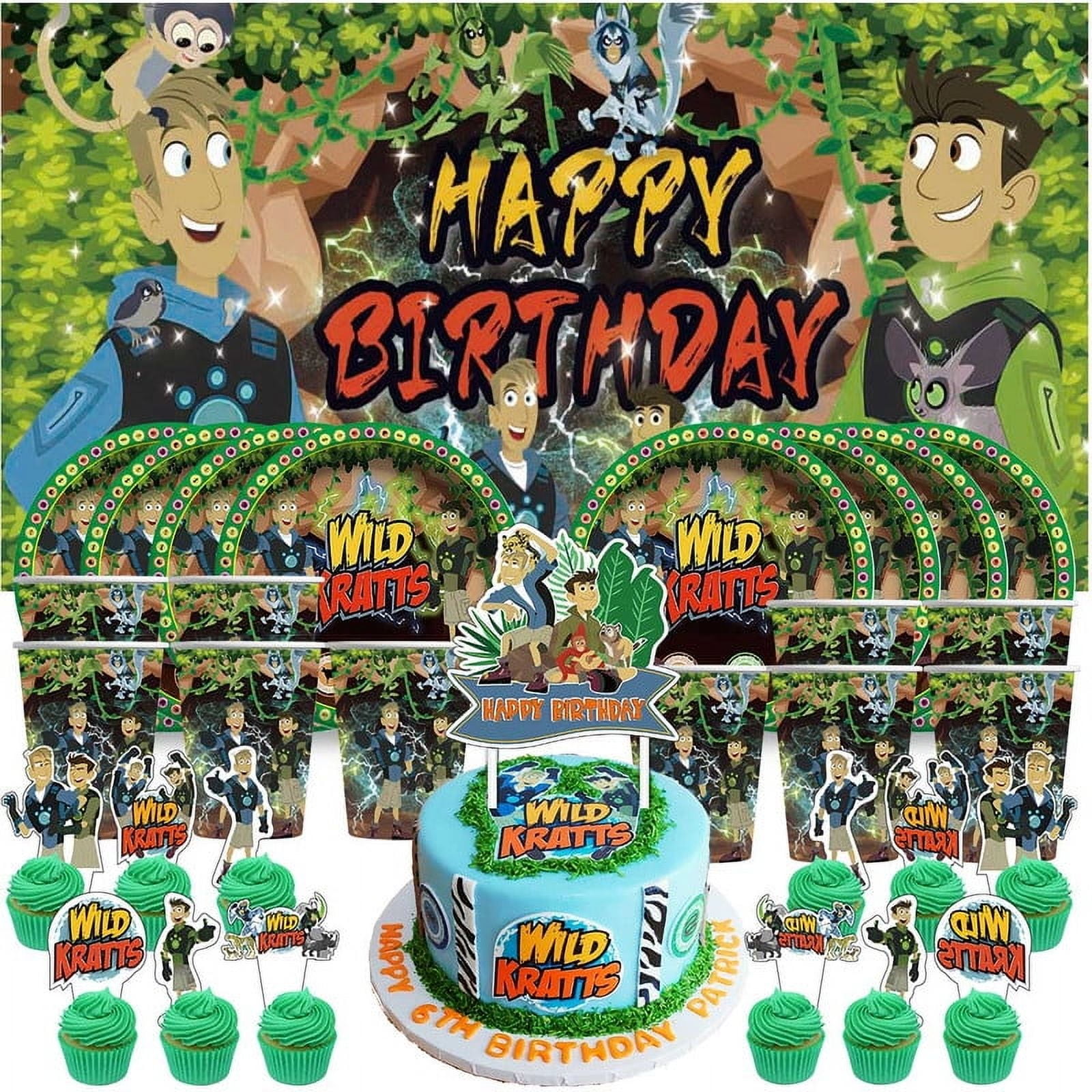 Wild Kratts Birthday Cups Party Supplies Decor Backdrop Plates Fans ...