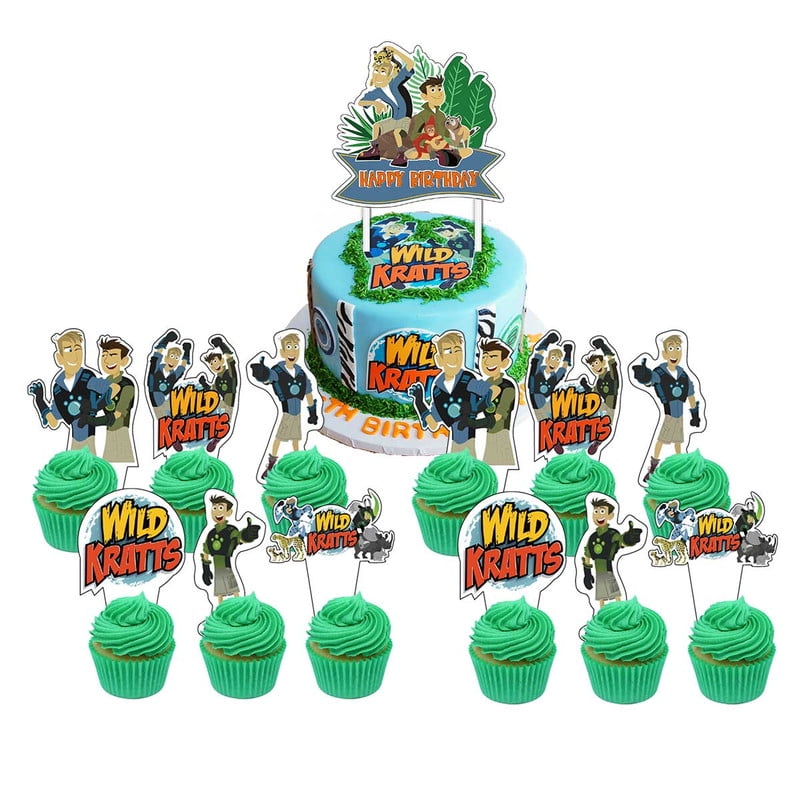 Wild Kratts Cake Topper Cupcake Set Party Supplies Decoration Birthday ...