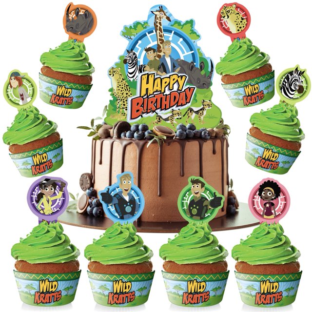Wild Kratts Cake Topper & Wild Kratts Cupcake Toppers Kit - Walmart.com