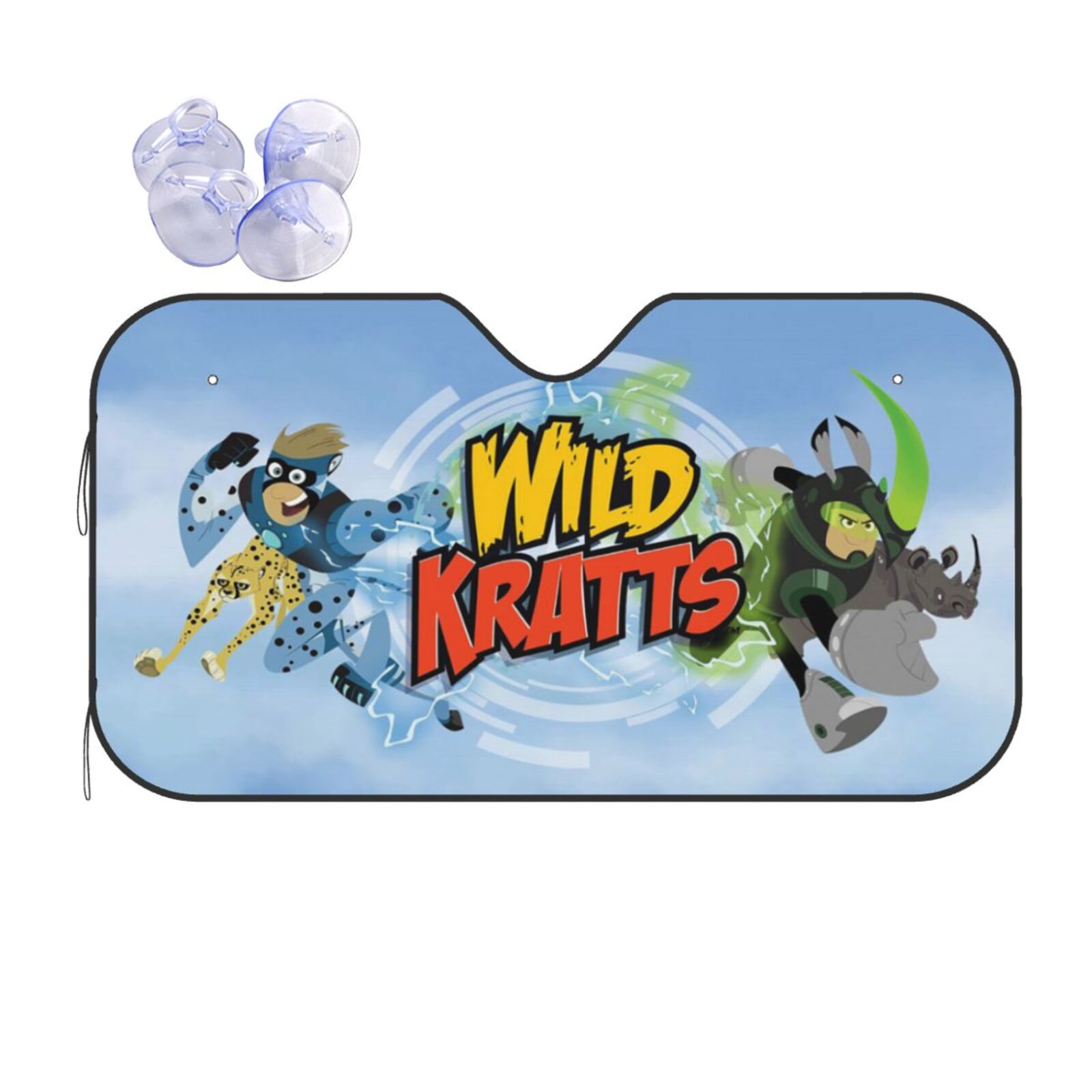 Wild Kratts Car Sunshade Front Windshield Sun Shade Hardened Sun Visor ...