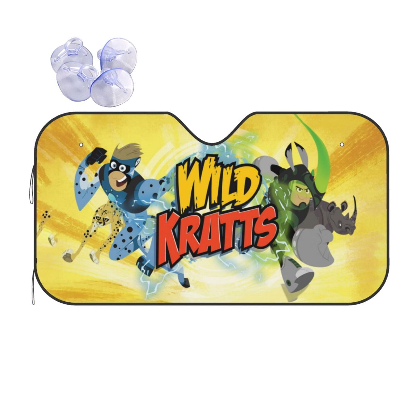 Wild Kratts Car Sunshade Front Windshield Sun Shade Hardened Sun Visor ...