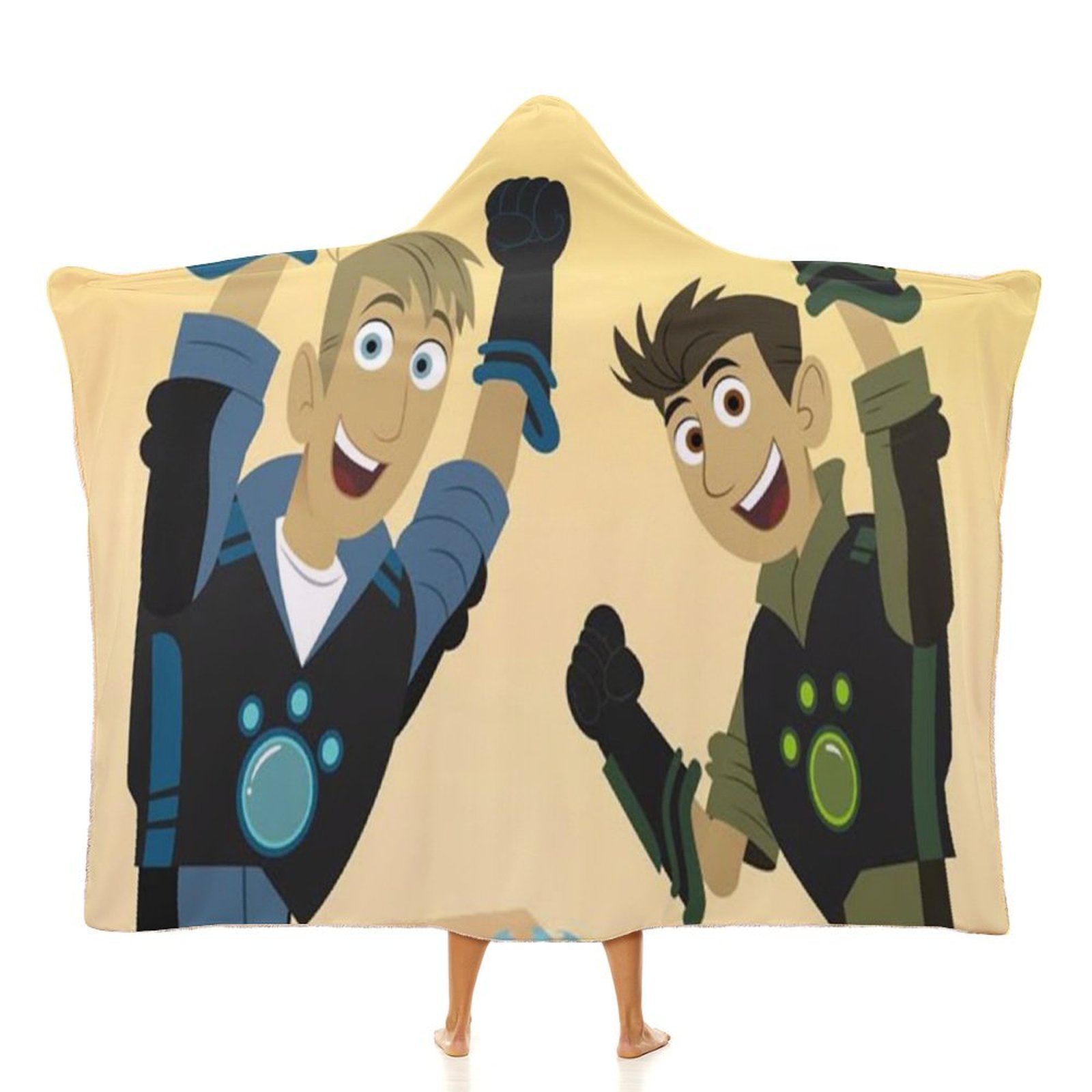 Wild Kratts Cloak Hooded Blanket Soft Wearable Blanket Hoodie Throw ...