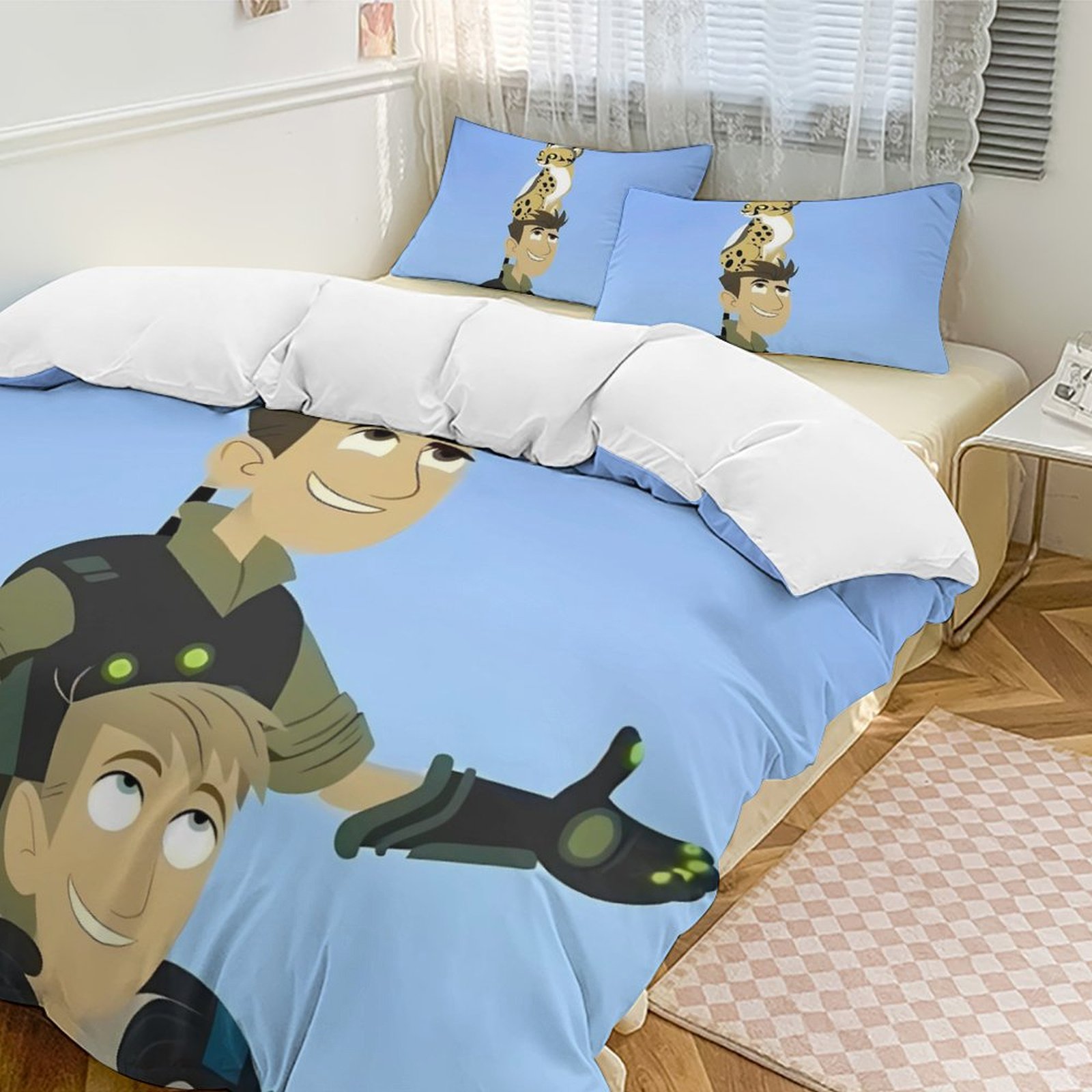 Wild Kratts Duvet Cover 3 Piece Bedding Set, Anime Movie Soft Comforter ...