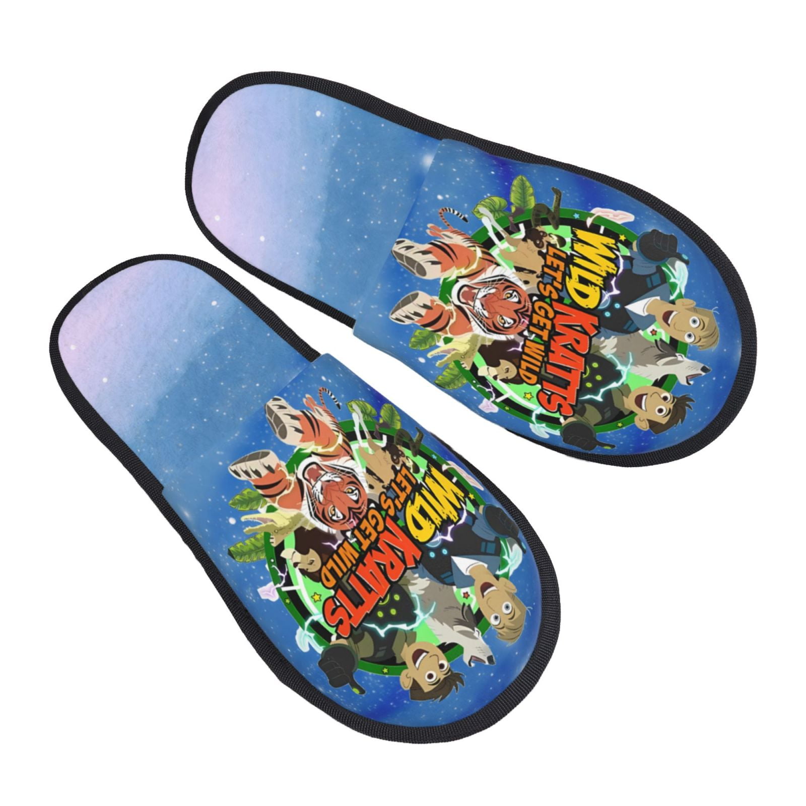 Wild Kratts Furry Slippers For Men Women Fuzzy House Slippers Winter ...