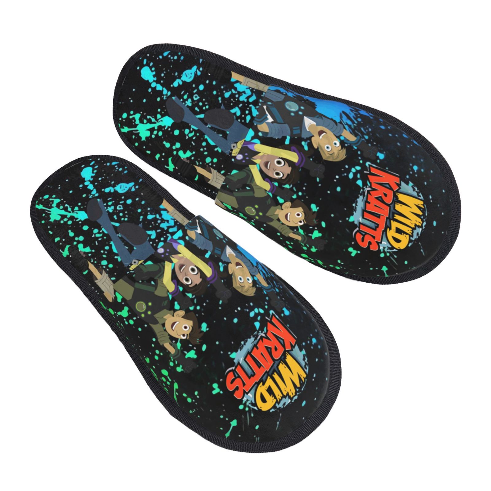 Wild Kratts Furry Slippers for Women Men Fuzzy House Slippers Winter ...