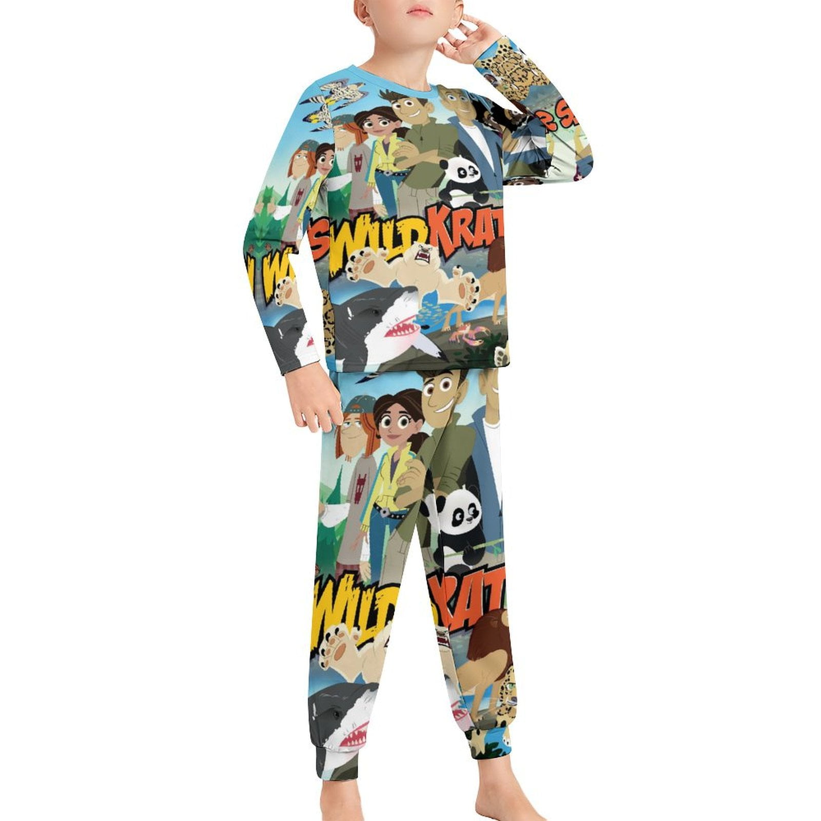 Wild Kratts Ki-ds Pajamas 2 Piece Pjs Set Little Big Bo-ys Gi-rls ...