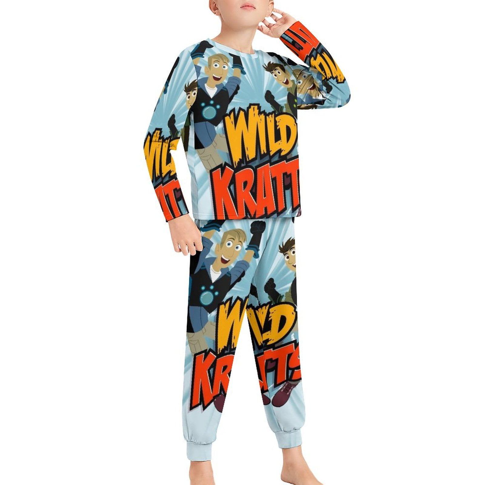 Wild Kratts Little Big Bo-ys Gi-rls Pajamas Set Long Sleeve Ki-ds PJs ...