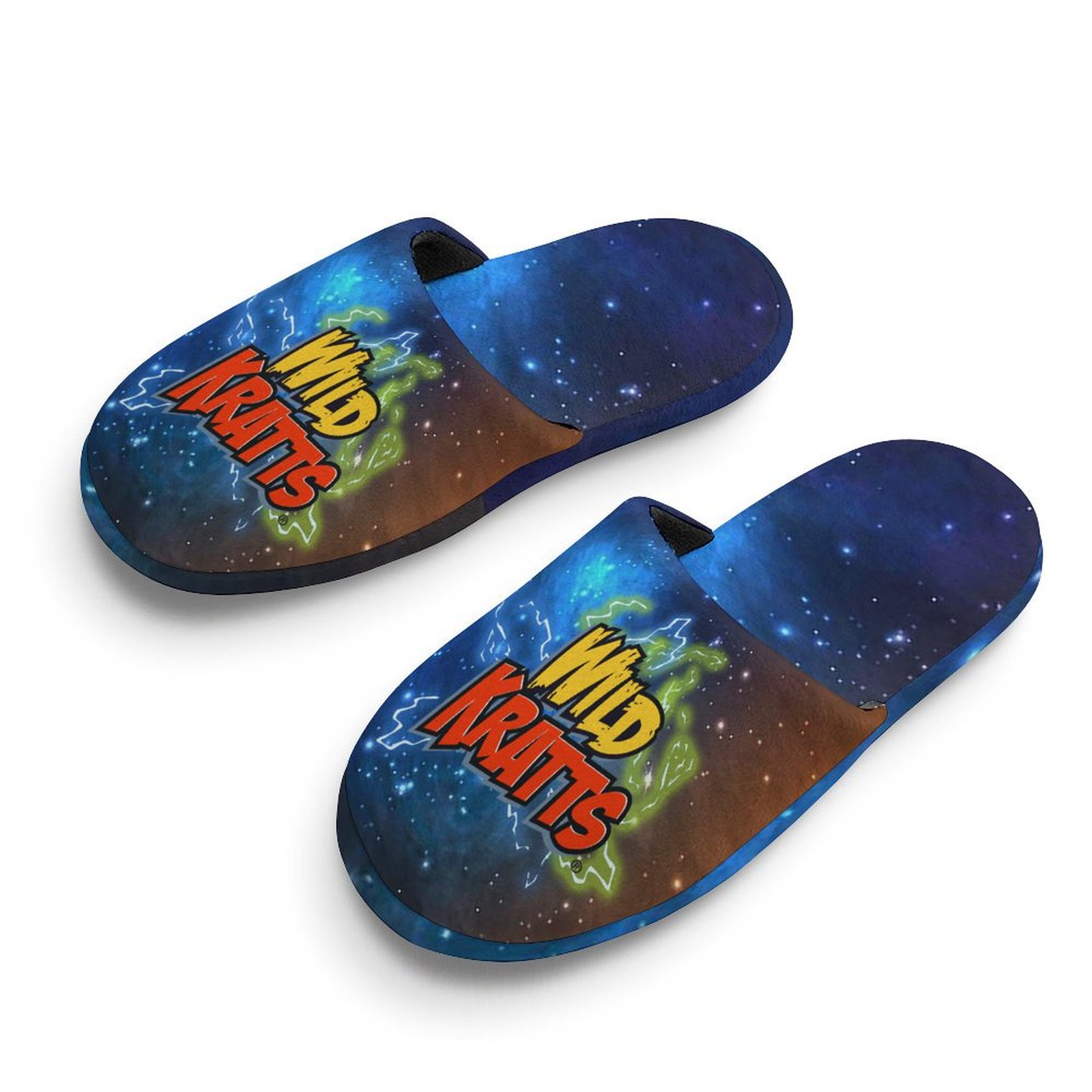 Wild Kratts Logo Kid's Cotton Slippers Flannel Plush Soft Fluffy Warm ...