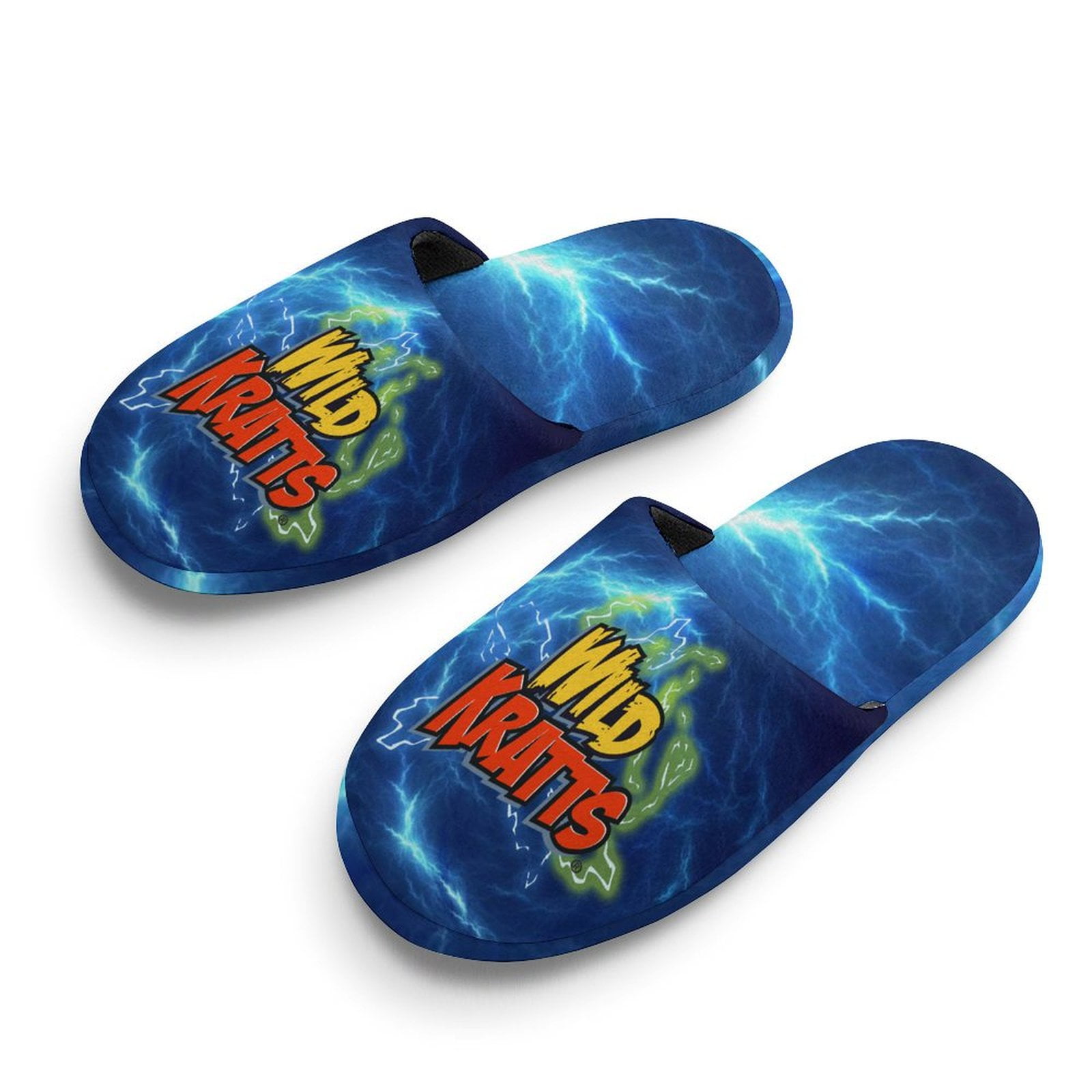 Wild Kratts Logo Kid's Cotton Slippers Flannel Plush Soft Fluffy Warm ...