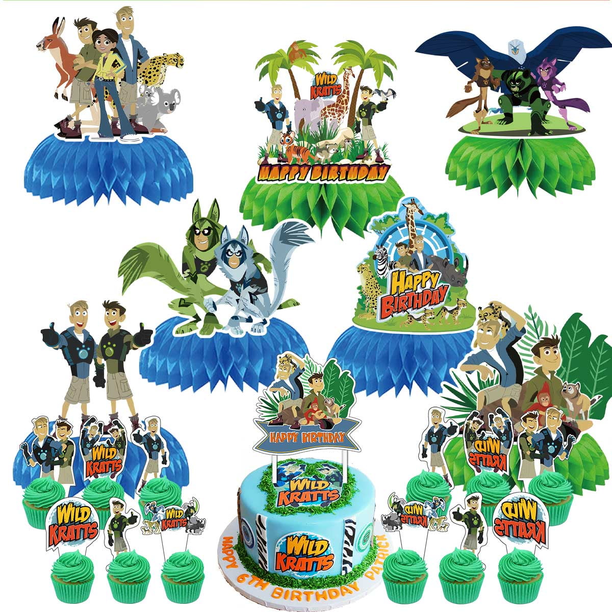 Wild Kratts Party Supplies Honeycomb Centerpieces Table Toppers Cake ...