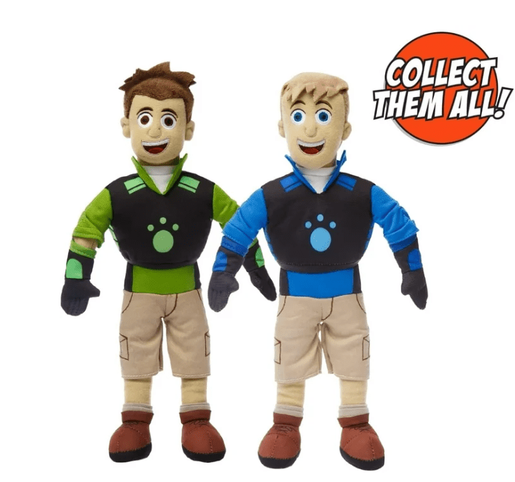 Wild Kratts Plush Toy Doll – Chris & Martin Kratt 9.84" – Adventure Set – Creature Power Suit ...