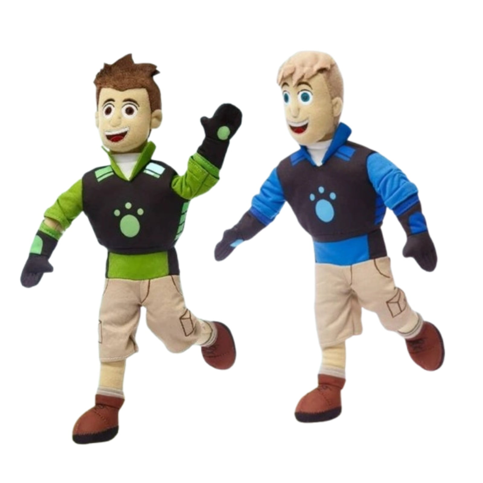 Wild Kratts Plush Toy Doll – Chris & Martin Kratt 9.84" – Adventure Set with Creature Power Suit ...