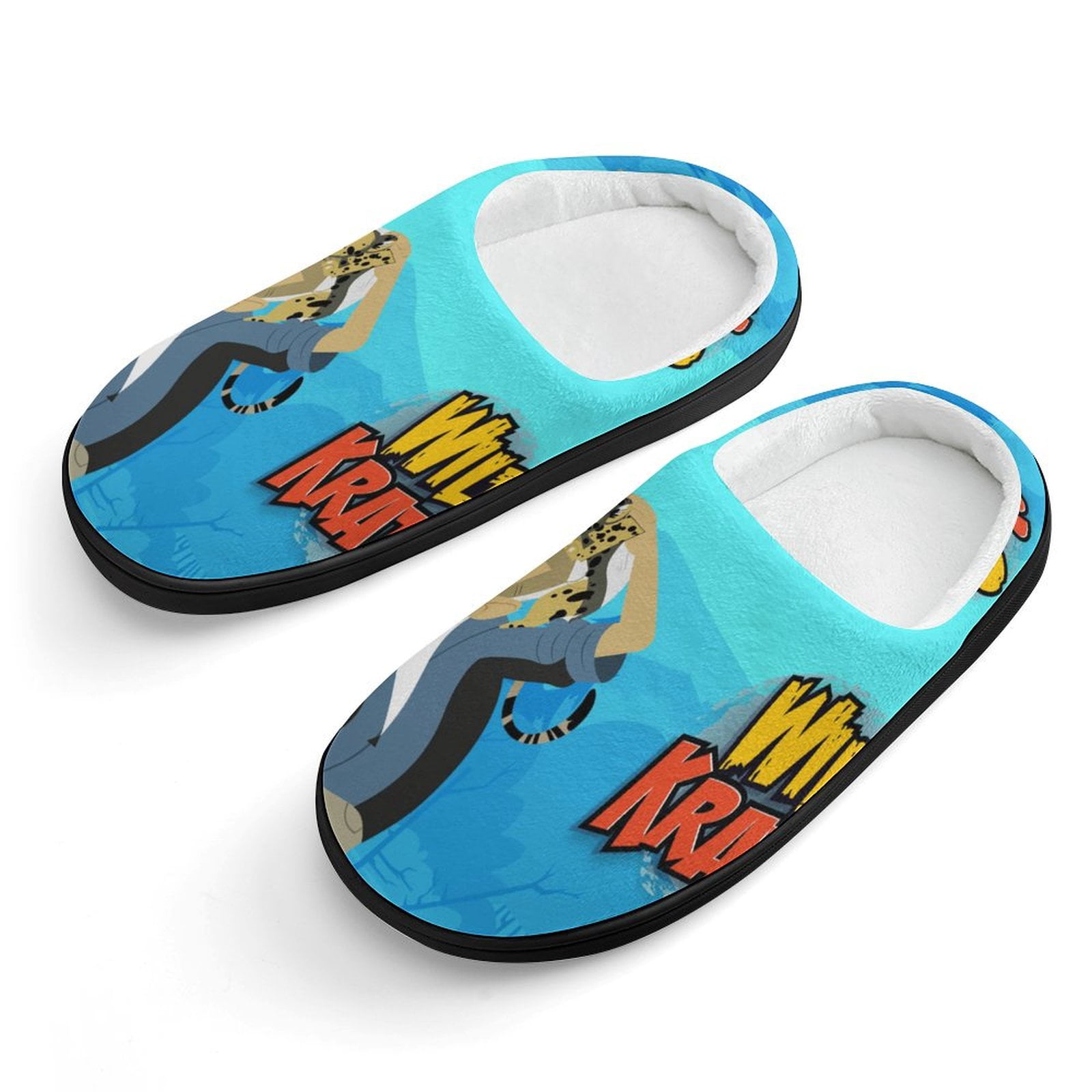 Wild Kratts Slippers for Kids, Cute Soft Plush Anti-slip Fluffy Fuzzy ...