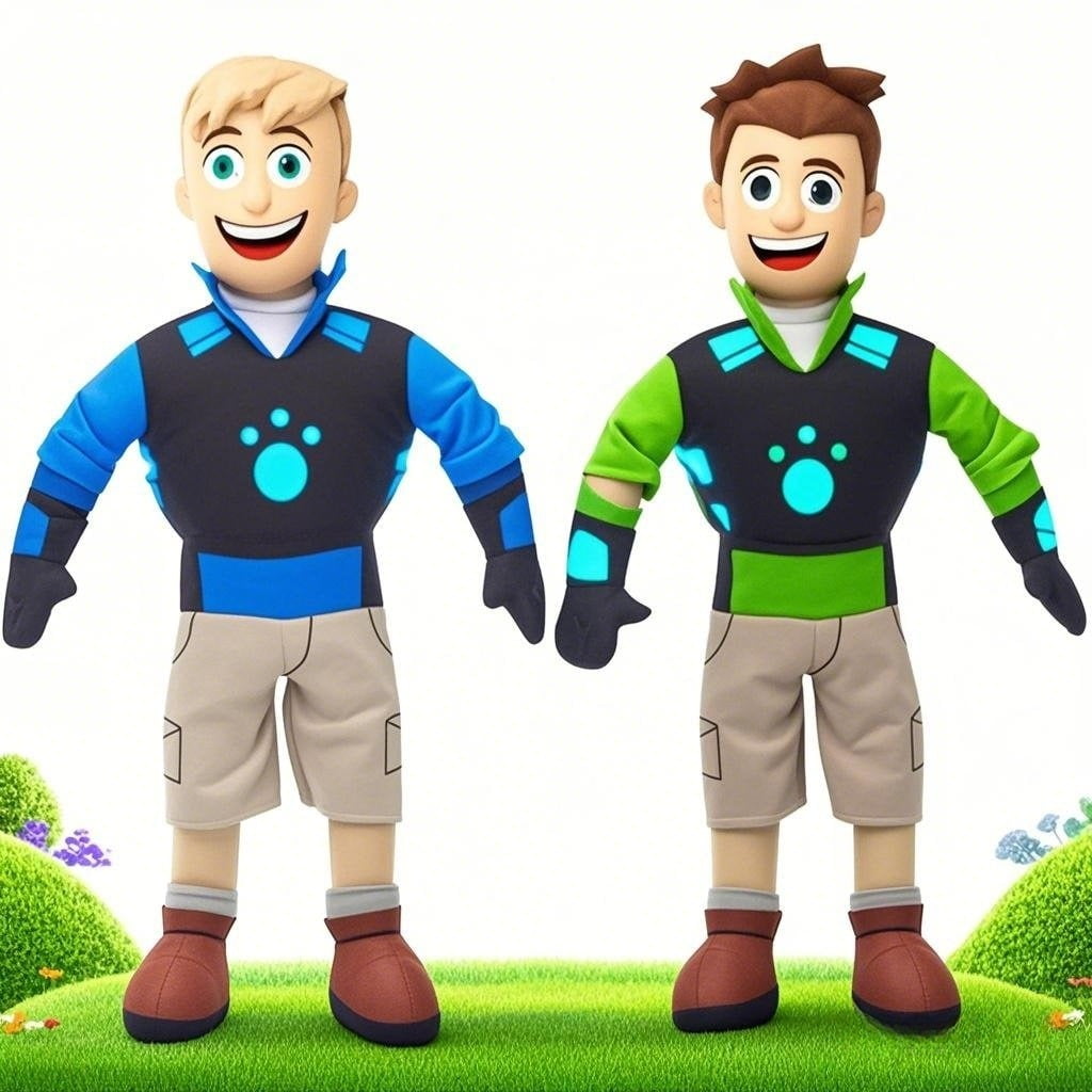 Wild Kratts Stuffed Toys 2-Pack, 9.8'' Chris and Martin Kids ...
