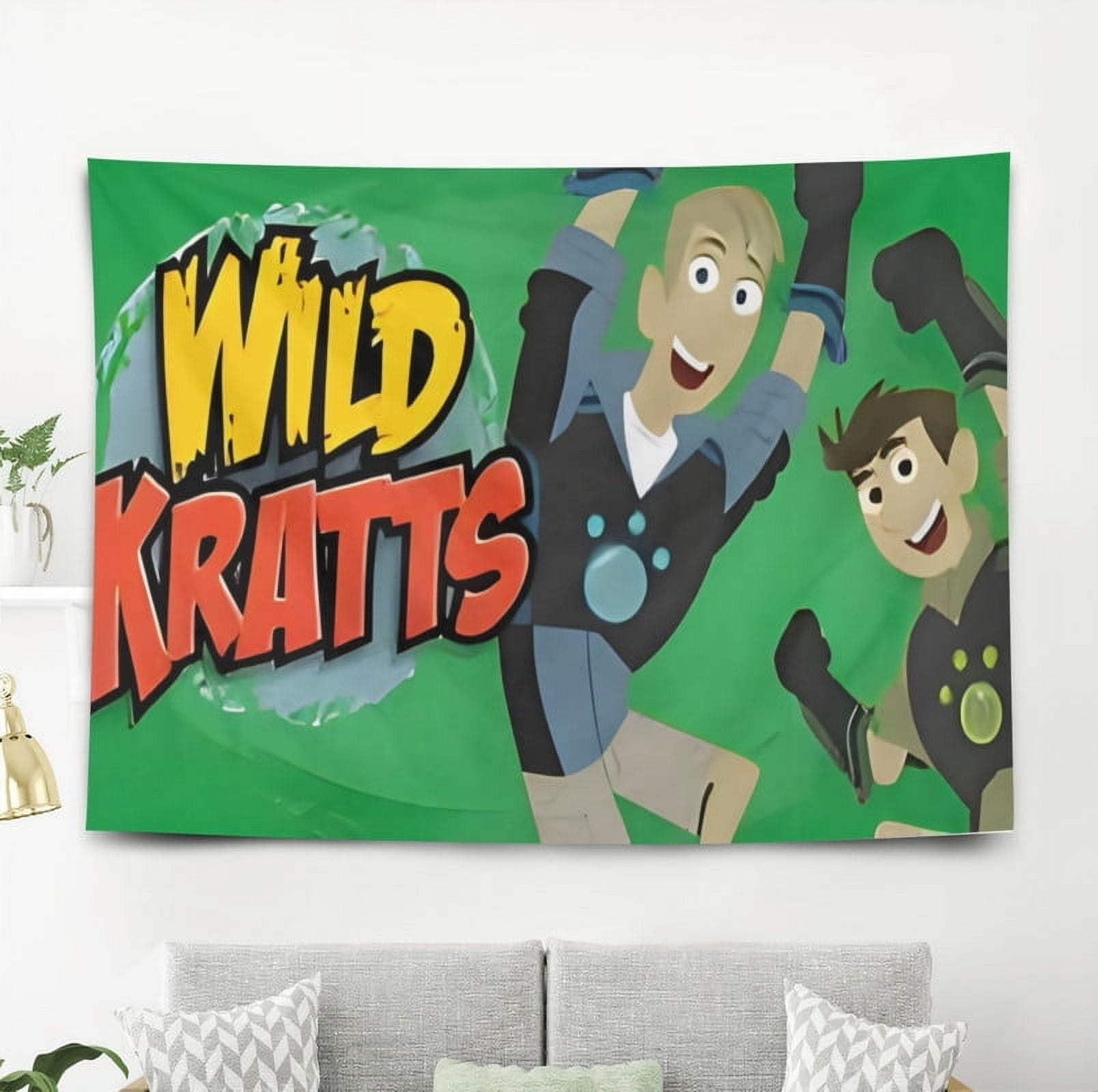 Wild Kratts pattern wall hanging 50*60 inches high-quality peach skin ...
