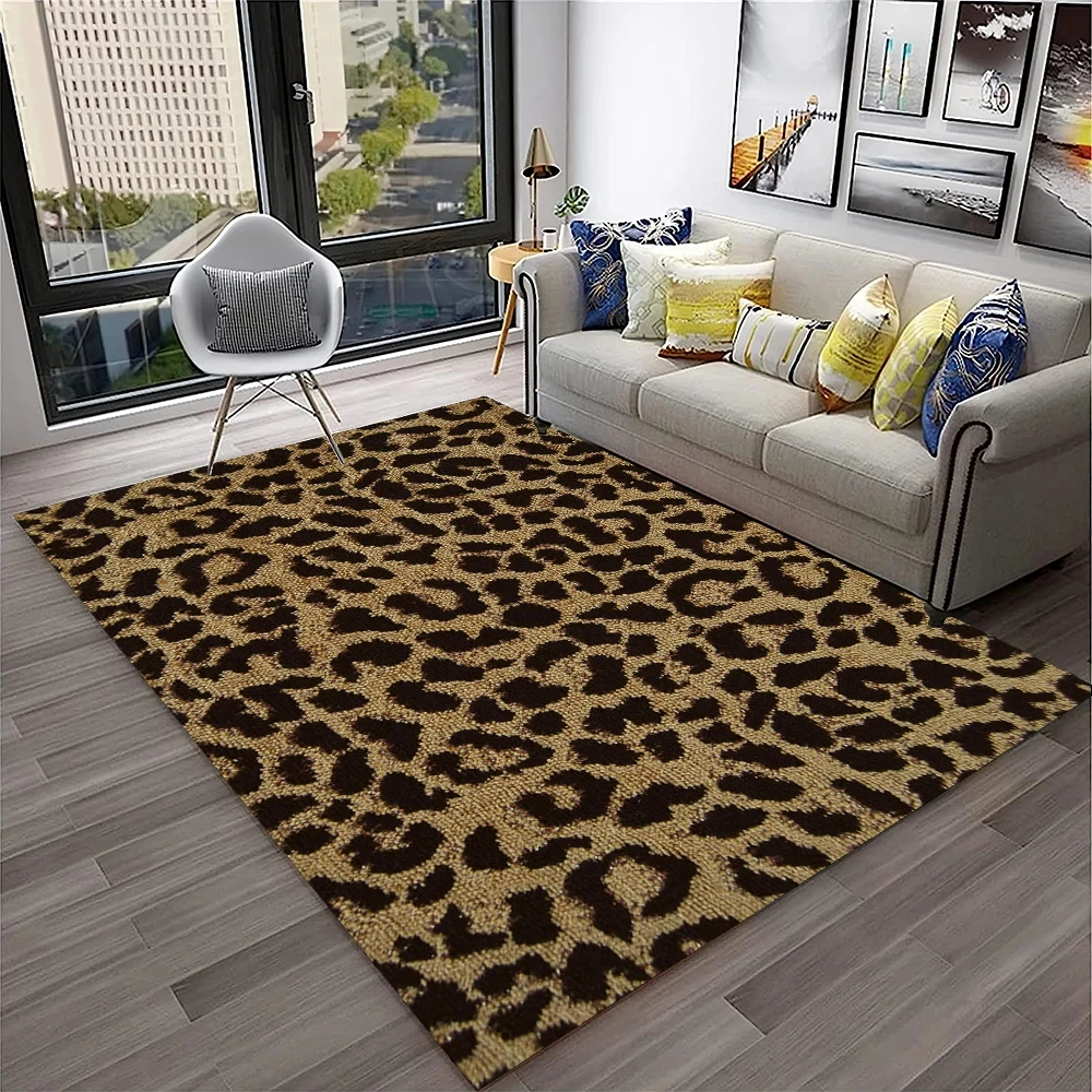 Wild Leopard Stripe Print Carpet for Home Living Room Bedroom Sofa ...
