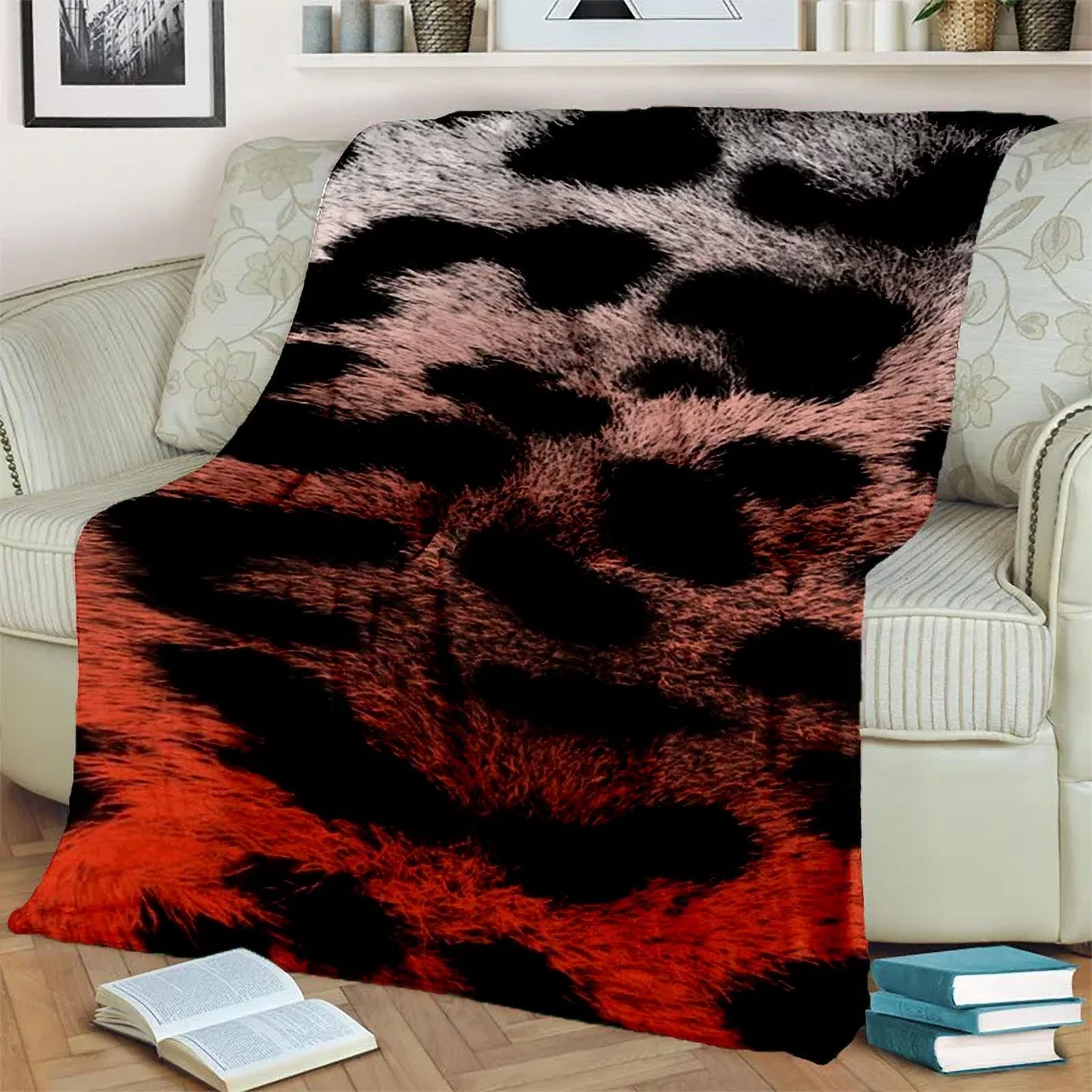 Wild Leopard Stripe Print Series Blanket Soft Throw Blanket for Home ...