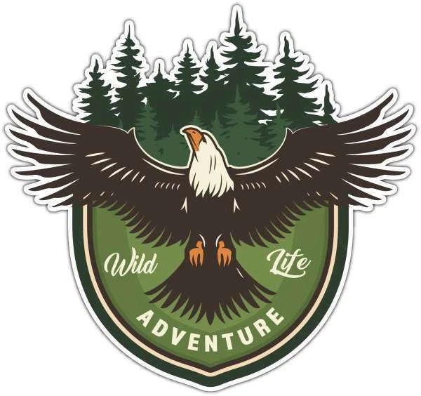 Wild Life Adventure Bald Eagle Camping Car Stickerphone Decal Water ...
