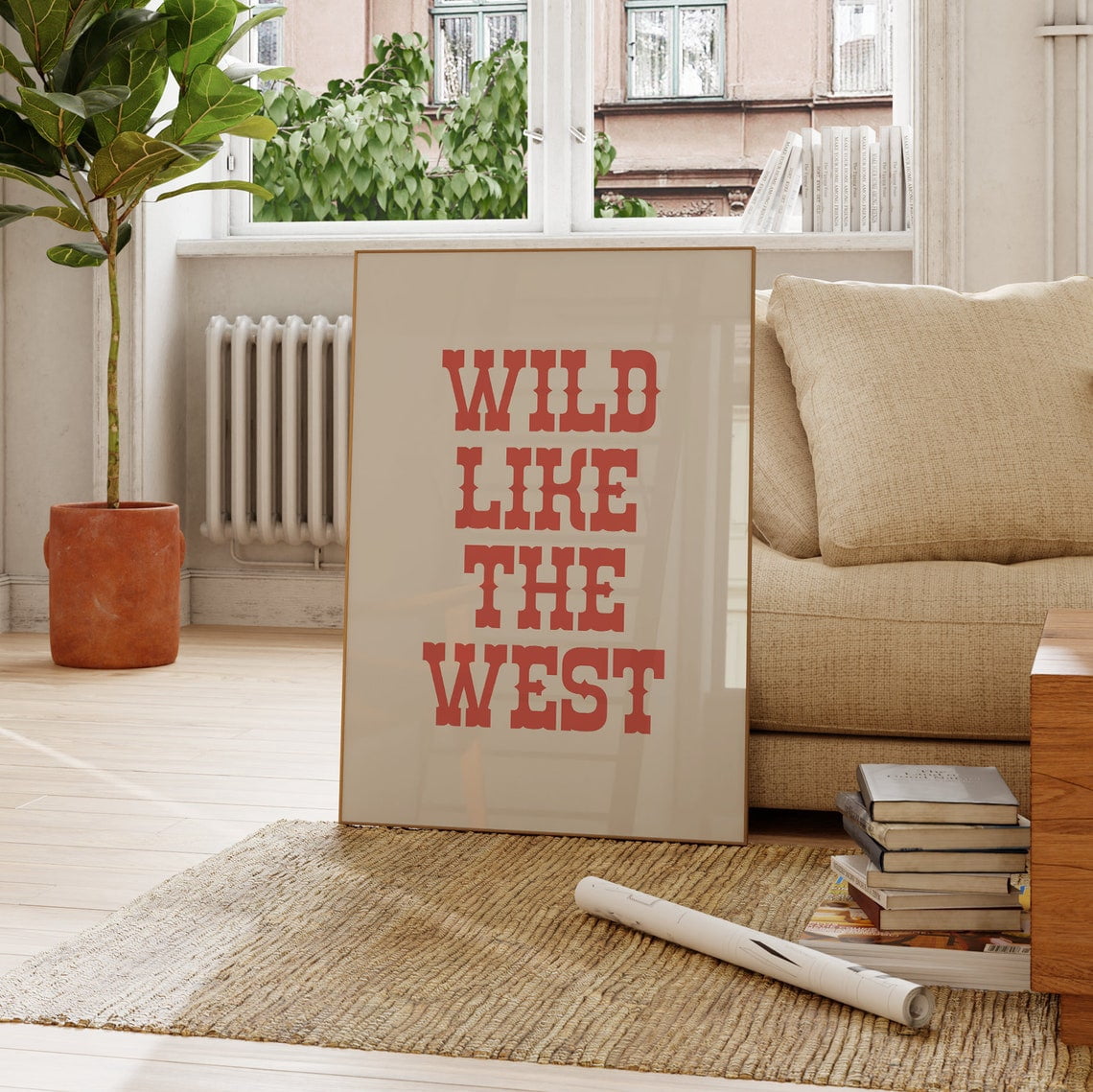 Wild Like The West Print, Modern Western Wall Art UNFRAMED Poster, Wall ...