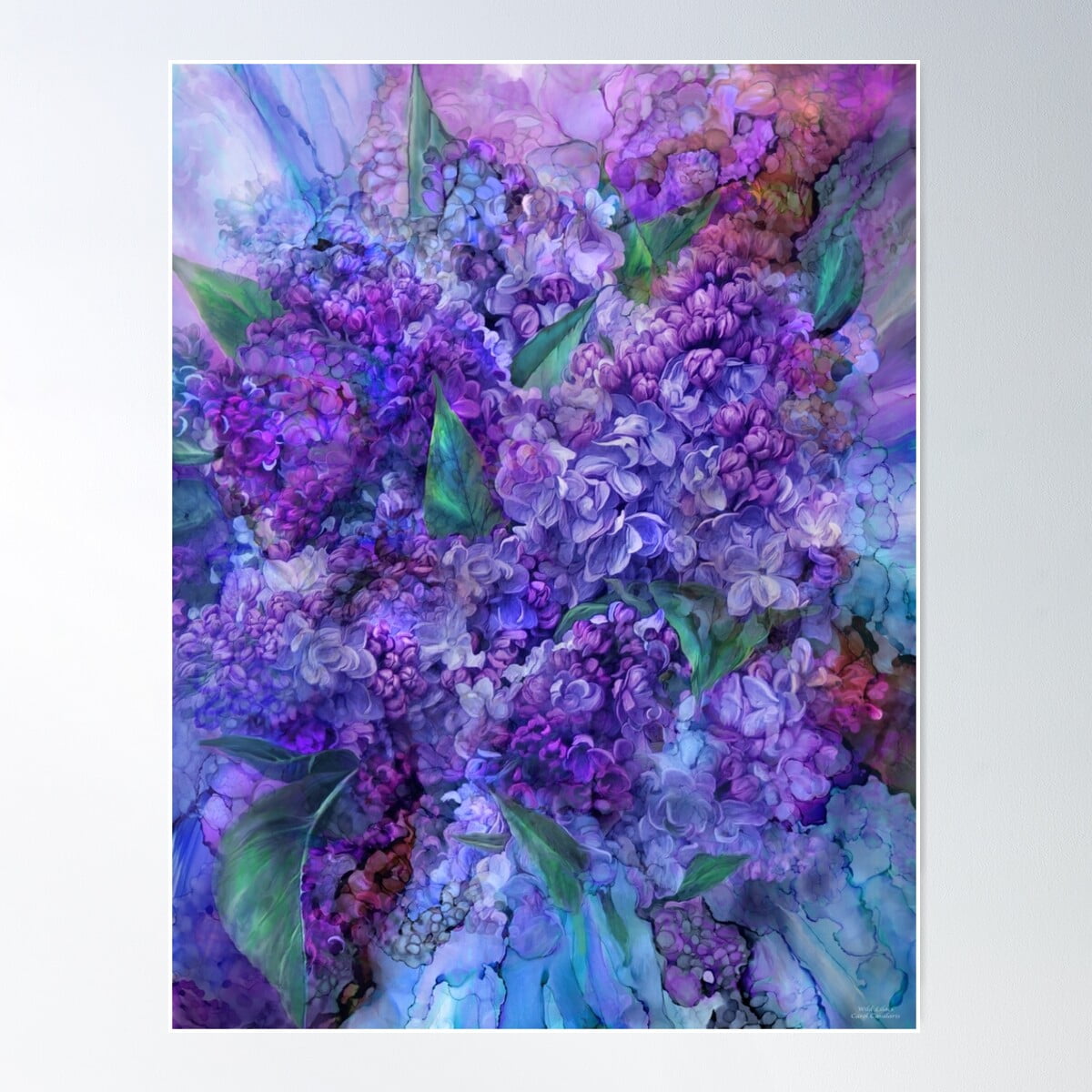 Wild Lilacs Poster Wall Art, Modern Wall Decor For Living Room Bedroom ...