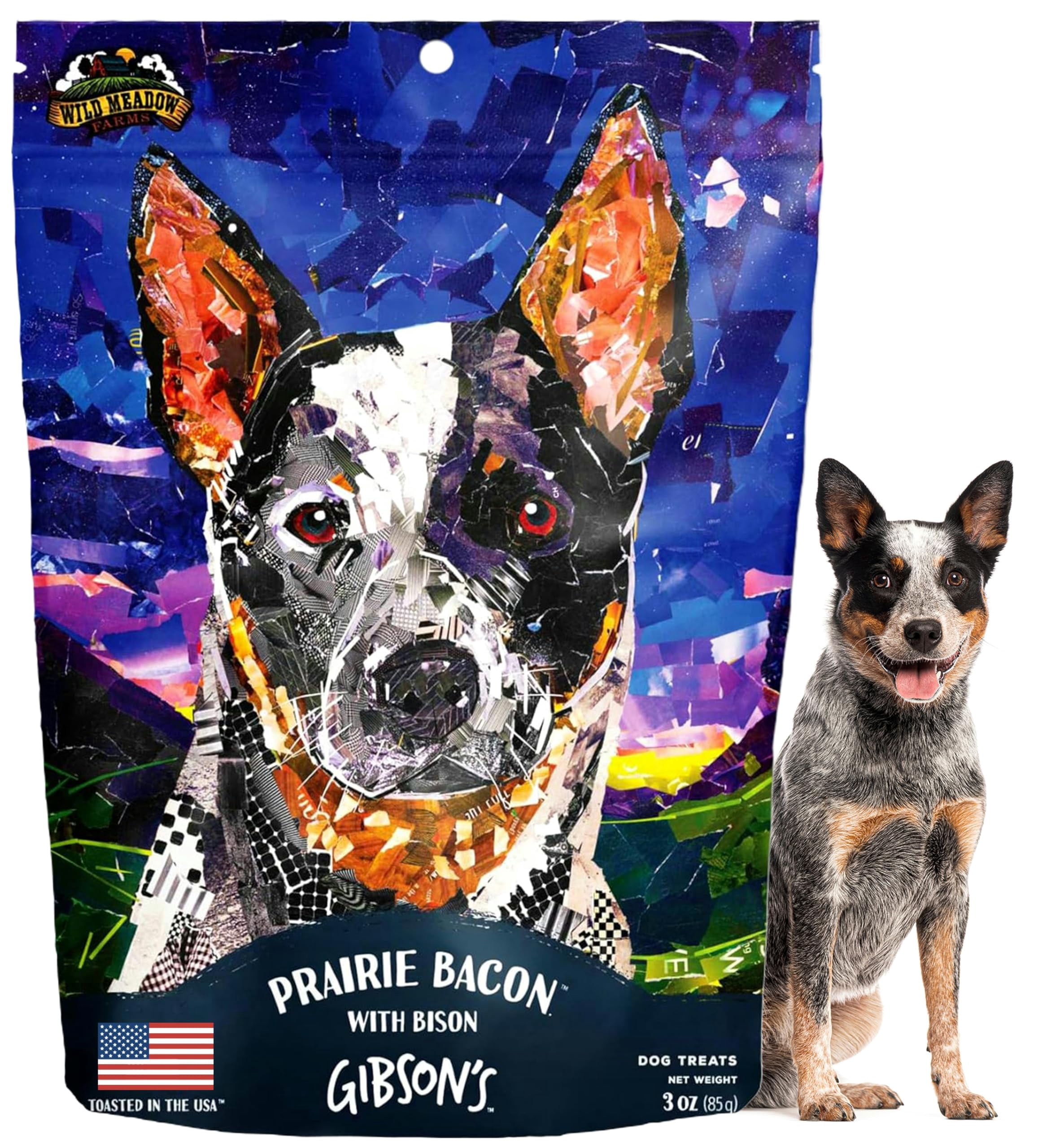 Wild Meadow Farms - Gibson's Prairie Bacon with Bison, Soft Jerky Dog Treats, Aromatic, and ...