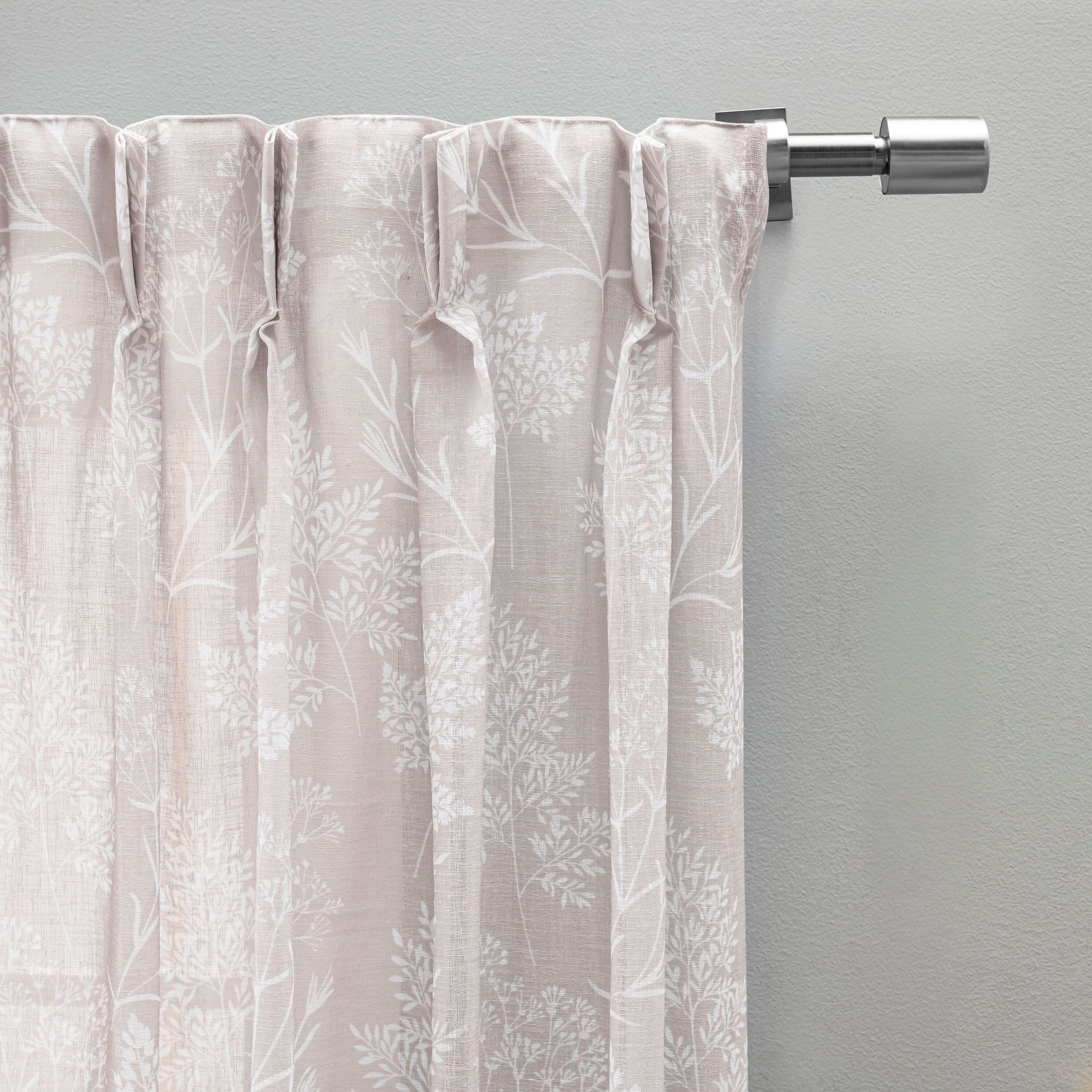 Wild Meadows Pinch Pleat w/Back Tabs Pair 50x84 Linen - Walmart.com