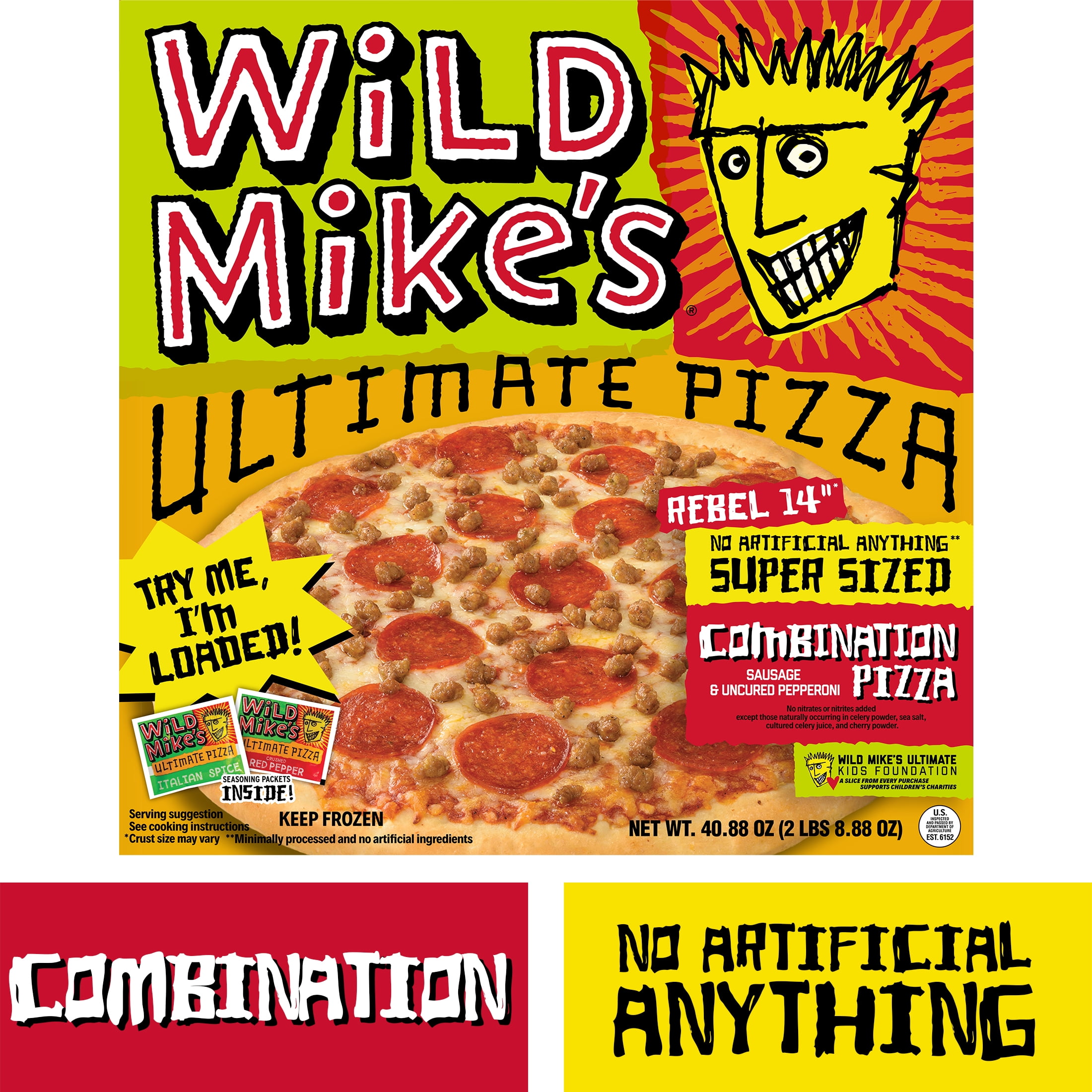 Wild Mike's Ultimate Pizza Super Sized Combination. (Frozen) All ...