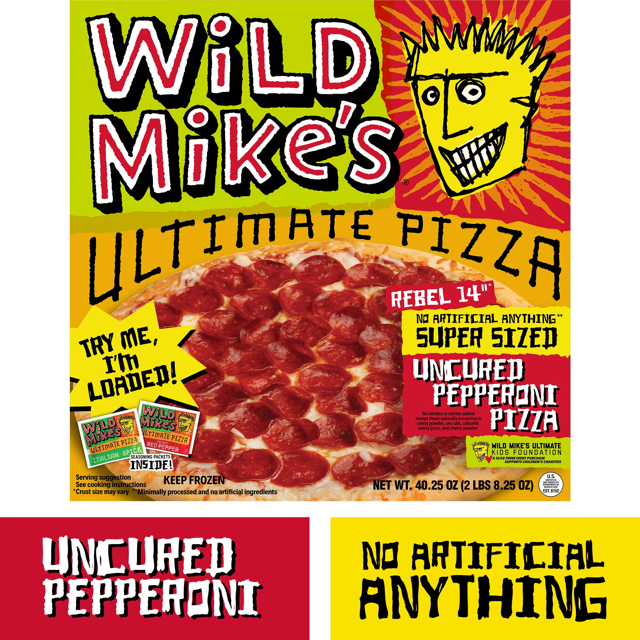 Wild Mike's Ultimate Pizza Super-Sized Pepperoni (Frozen) Marinara ...