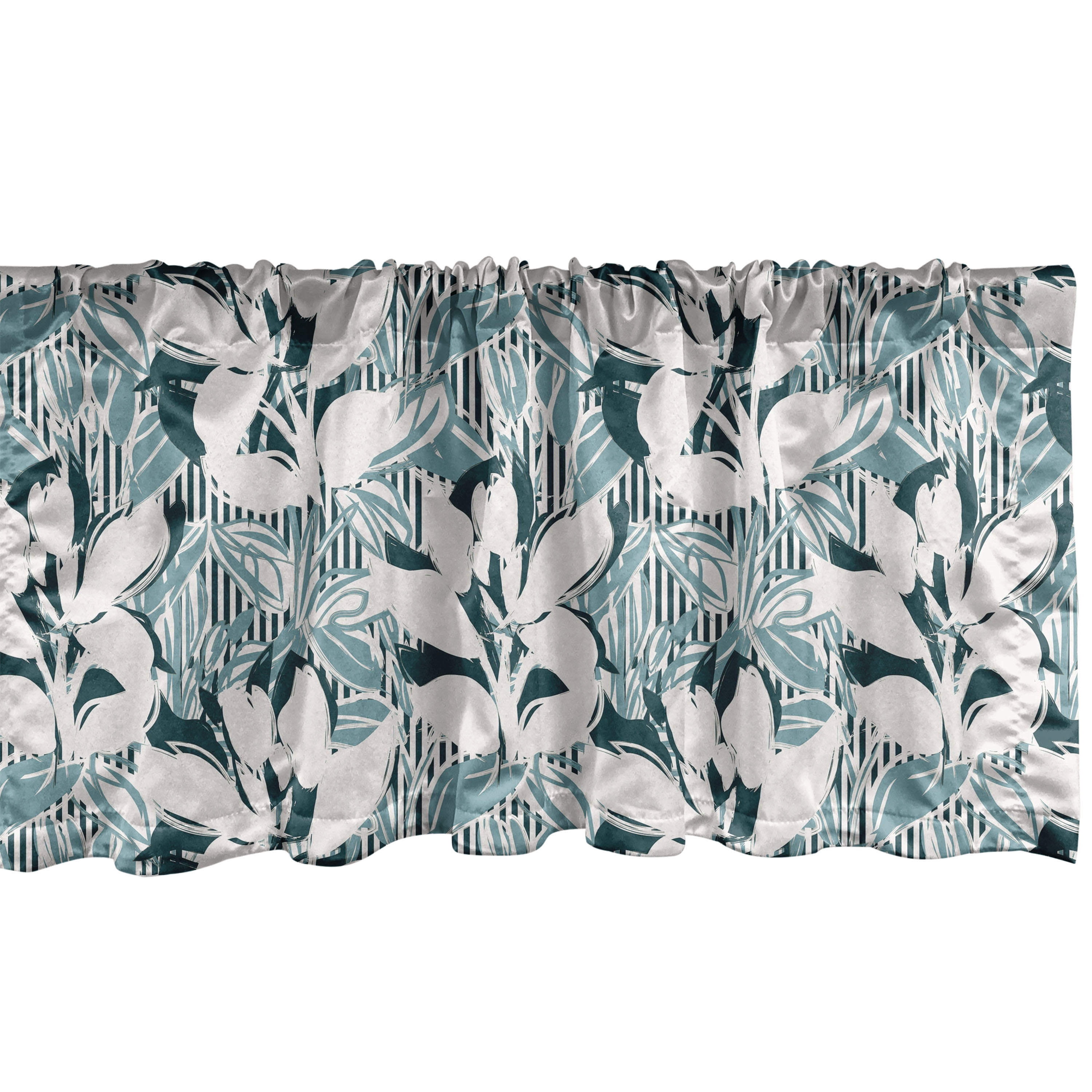 Wild Nature Window Valance, Exotic Jungle Inspired Abstract Drawn ...