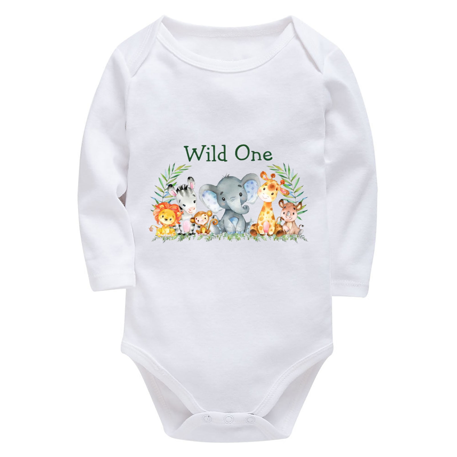 Wild One 1st Birthday Baby Going Home Outfit Girl Newborn Long Sleeve ...