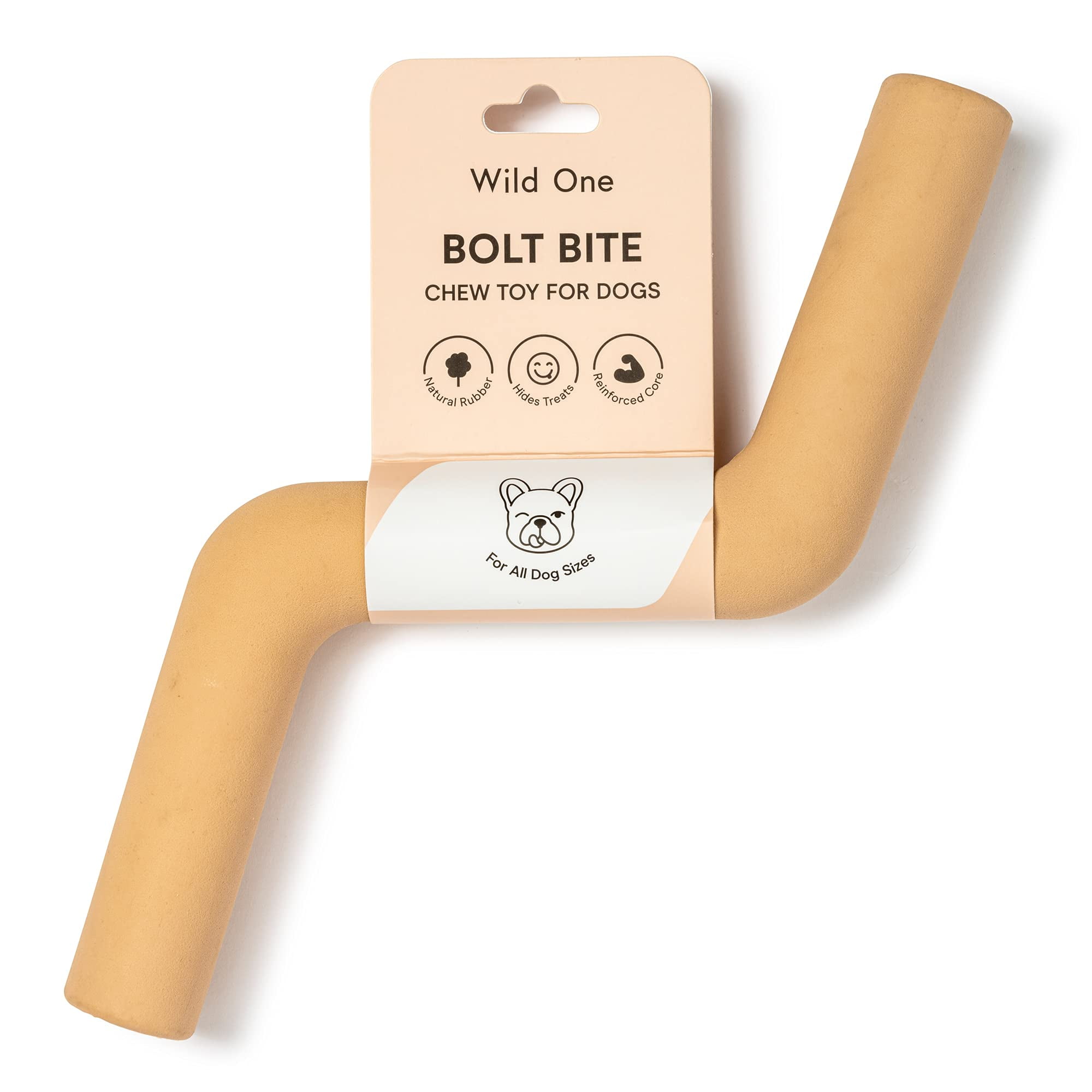 Wild One Bolt Bite Dog Toy 100% Natural Rubber, Fun to Chew, Chew Toy ...