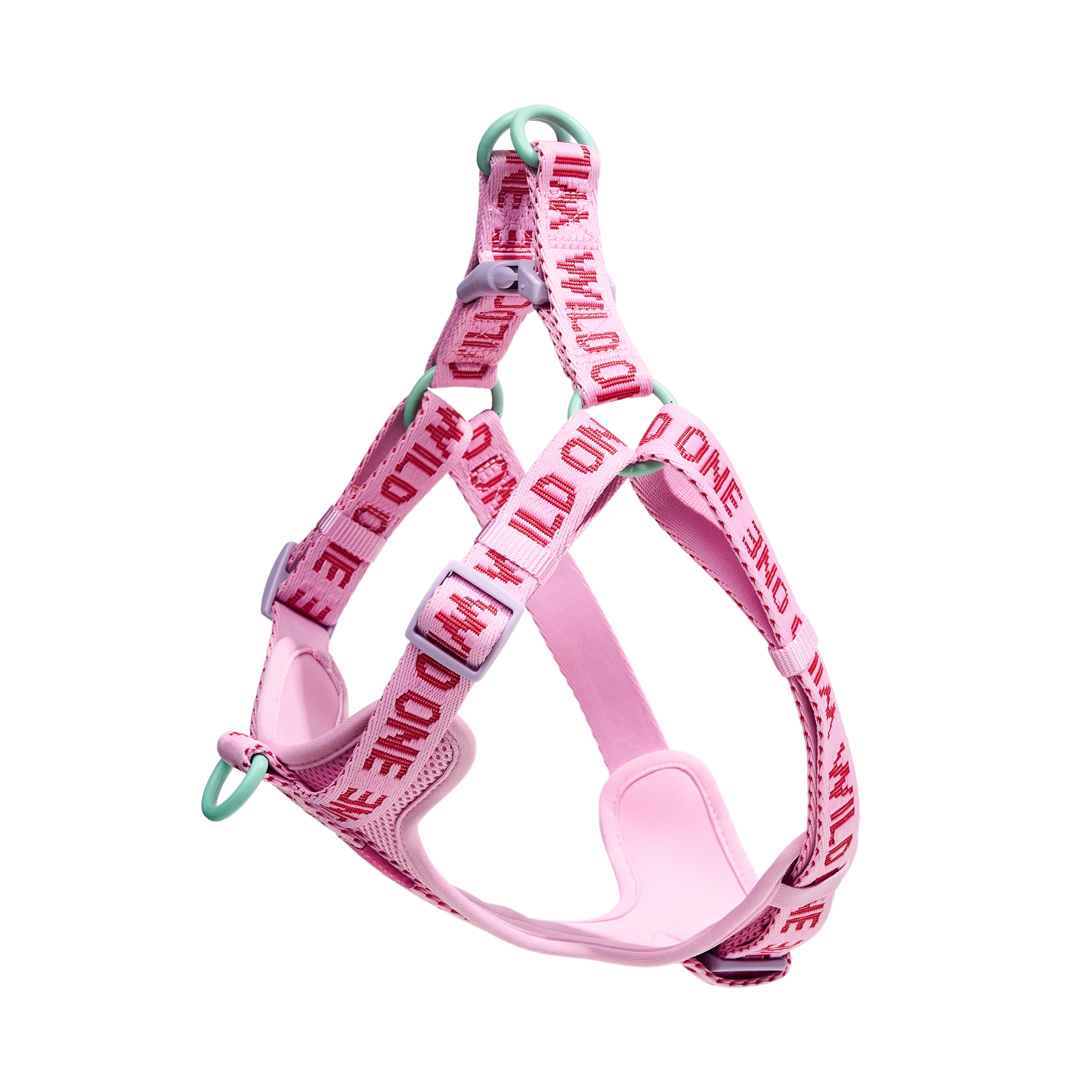 Wild One Adjustable Cushioned Step-In Dog Harness, Bubblegum Pink ...