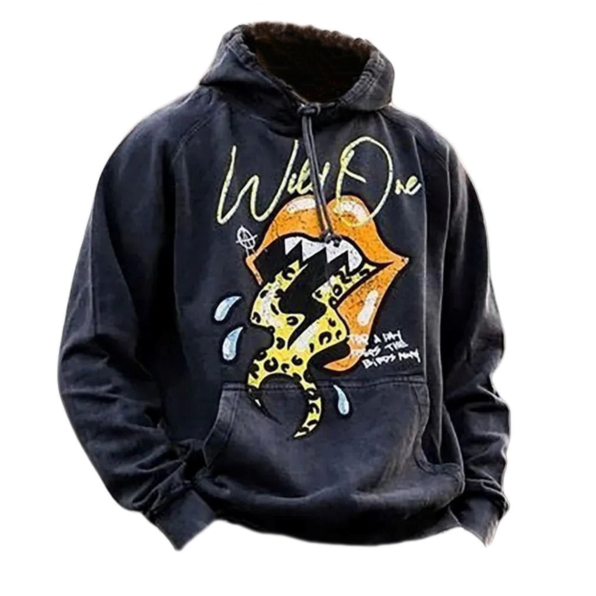 Wild One Trap A Day Keeps The Birds Away Men's Hooded Sweatshirt (Large ...