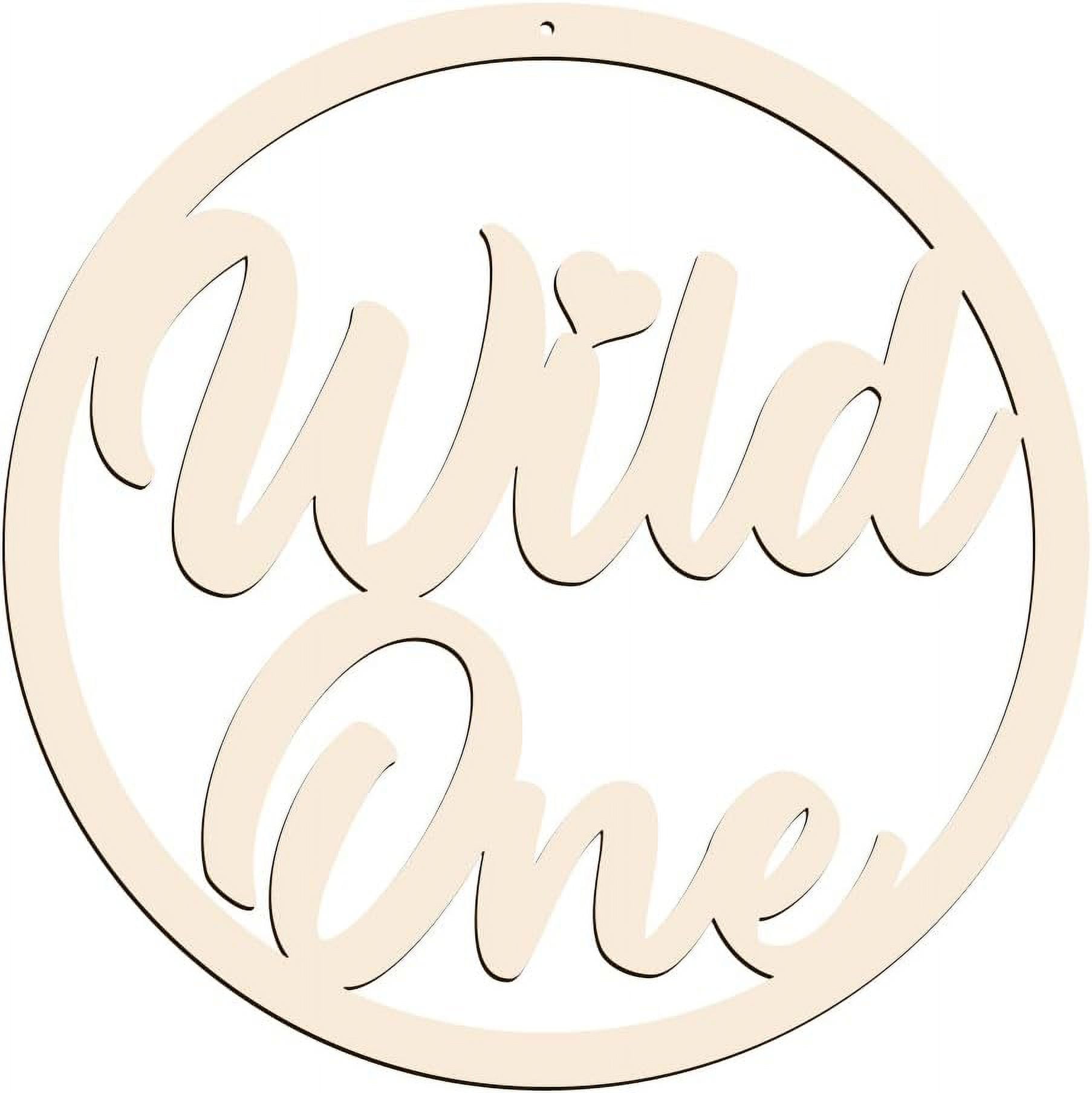 Wild One Wooden Sign One Year Old Birthday Decoration Wood Letters Sign ...