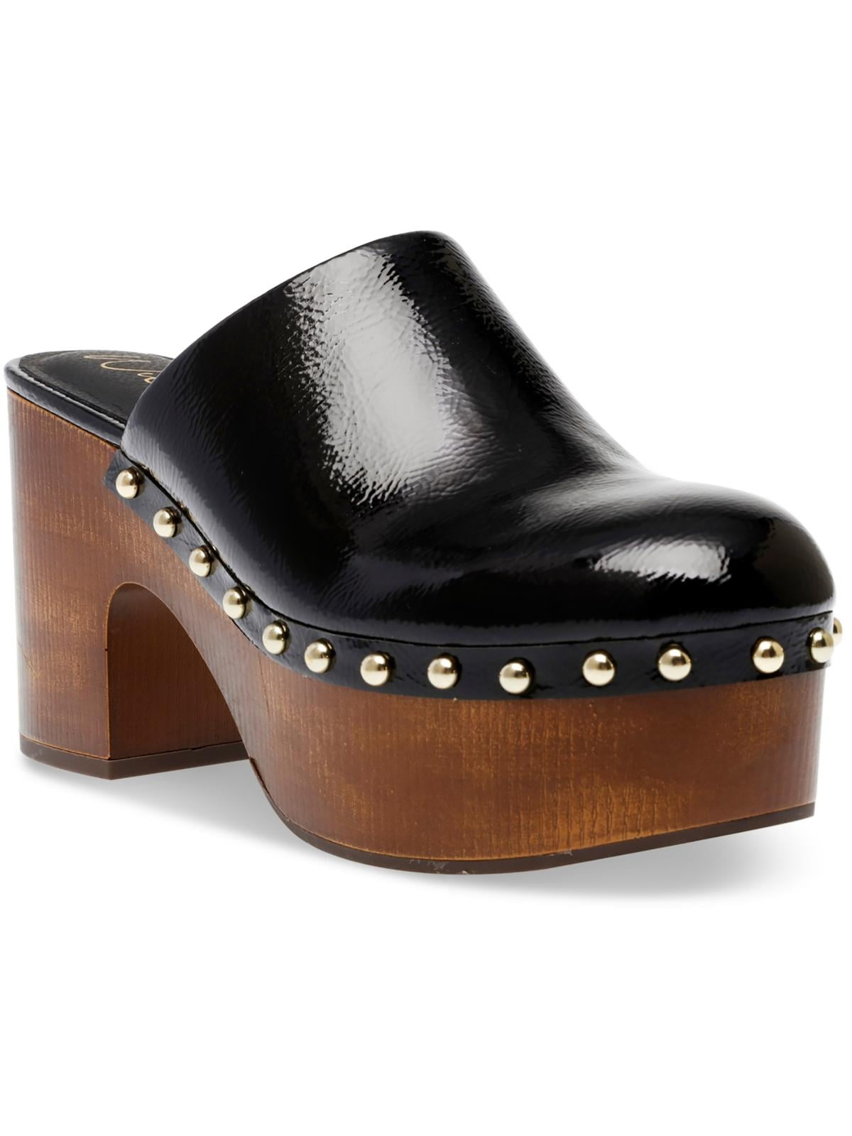 Wild Pair Womens Adorre Faux Leather Studded Clogs - Walmart.com