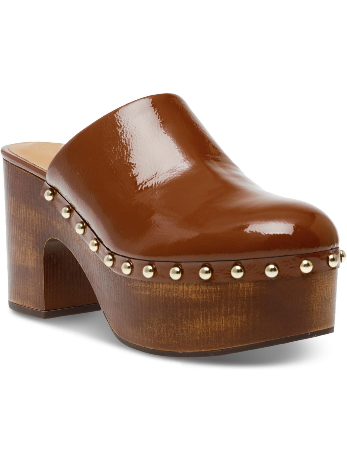 Wild Pair Womens Adorre Faux Leather Studded Clogs - Walmart.com