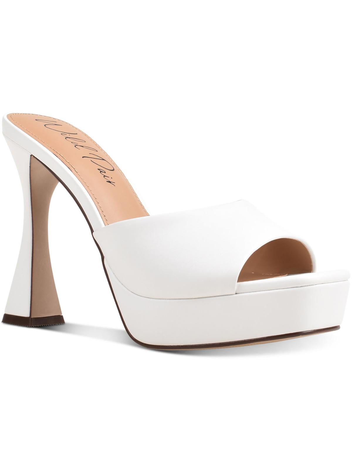 Wild Pair Womens Rajaa Faux Leather Peep-Toe Platform Sandals - Walmart.com