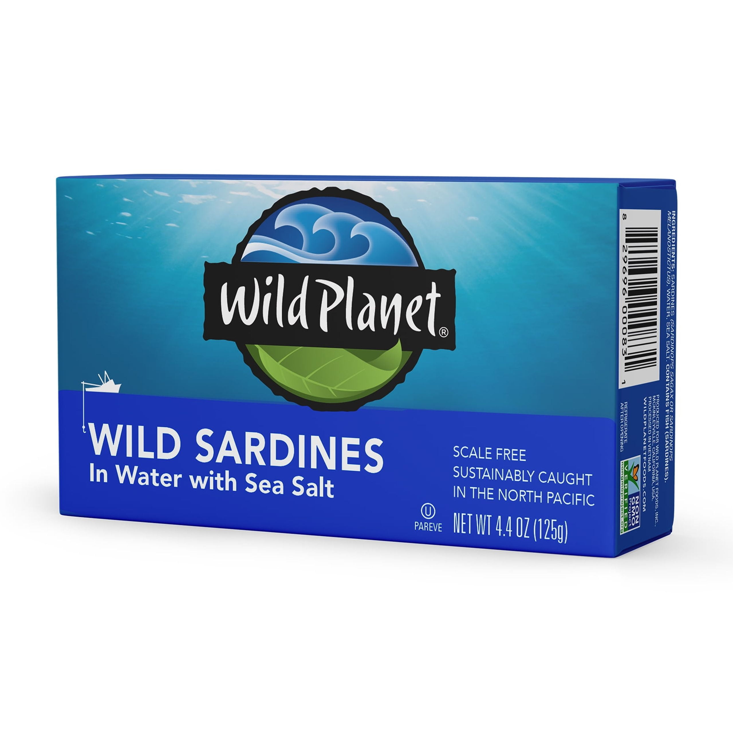 Wild Planet Wild Caught Sardines Skinless Boneless in Water, 4.25 oz ...