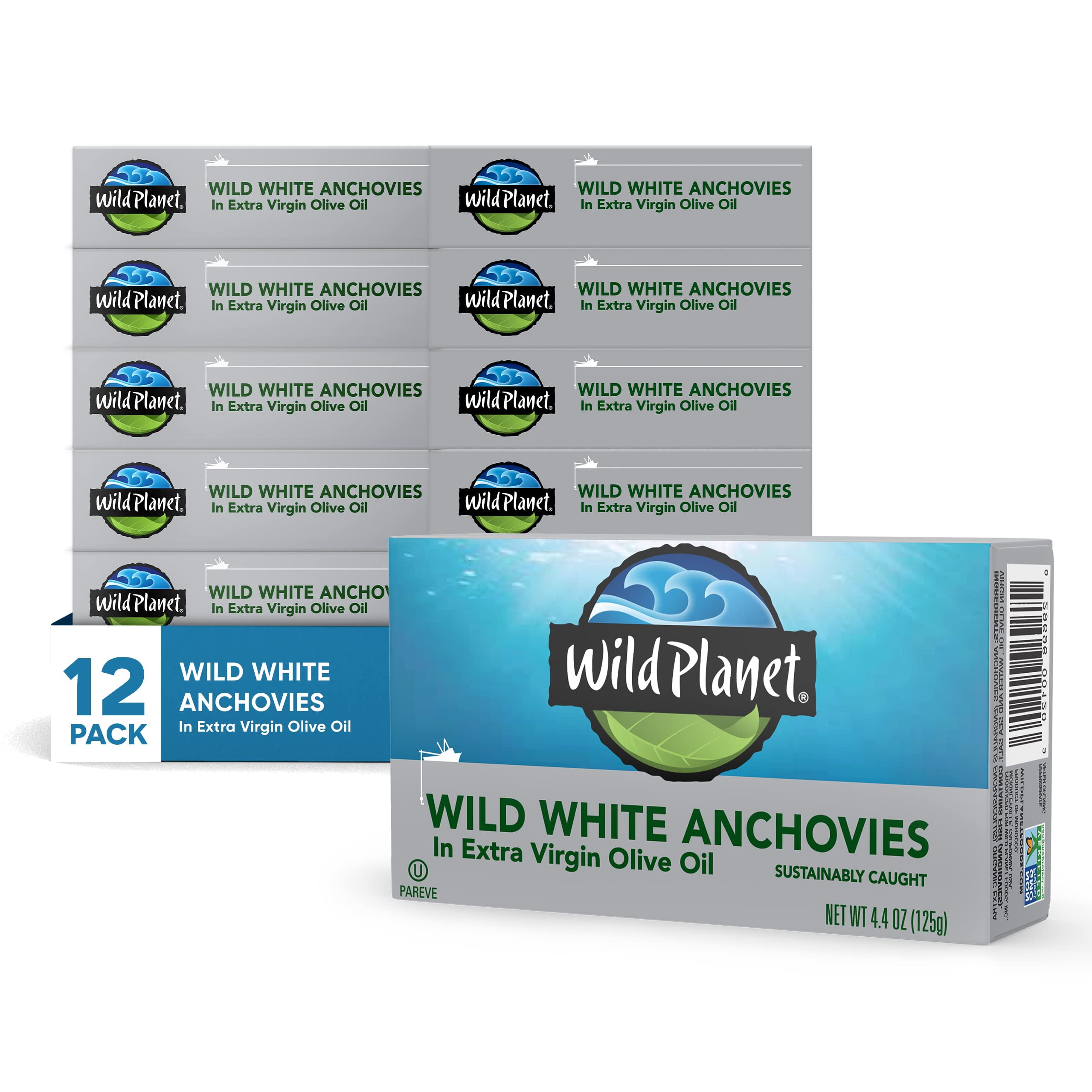 Wild Planet Wild Anchovies in Water with Sea Salt, 3rd Party Mercury ...