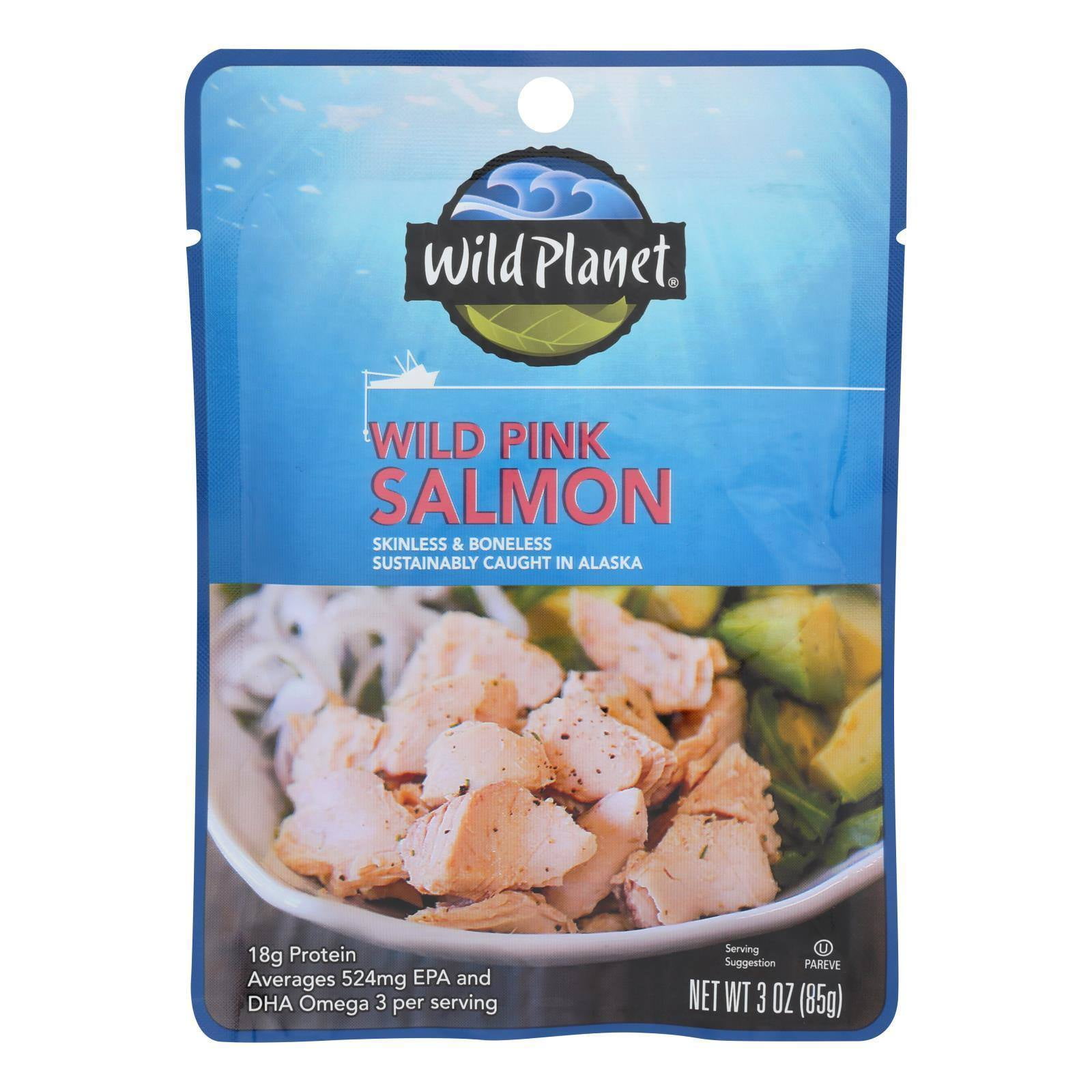 Wild Planet Wild Pink Salmon Pouch - 3 oz (Pack of 24) - Walmart.com