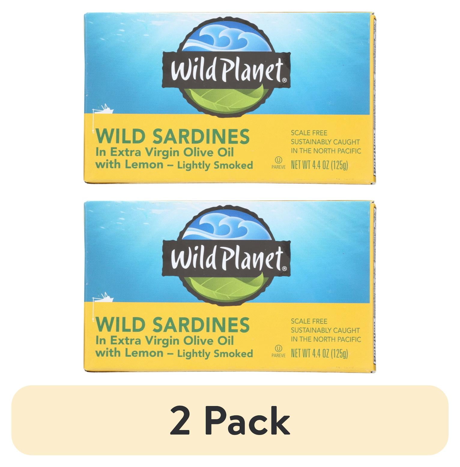 (2 pack) Wild Planet Wild Sardines in Extra Virgin Olive Oil with Lemon ...